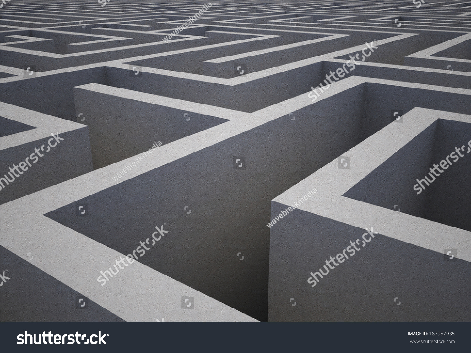 Difficult Maze Puzzle Stock Illustration 167967935