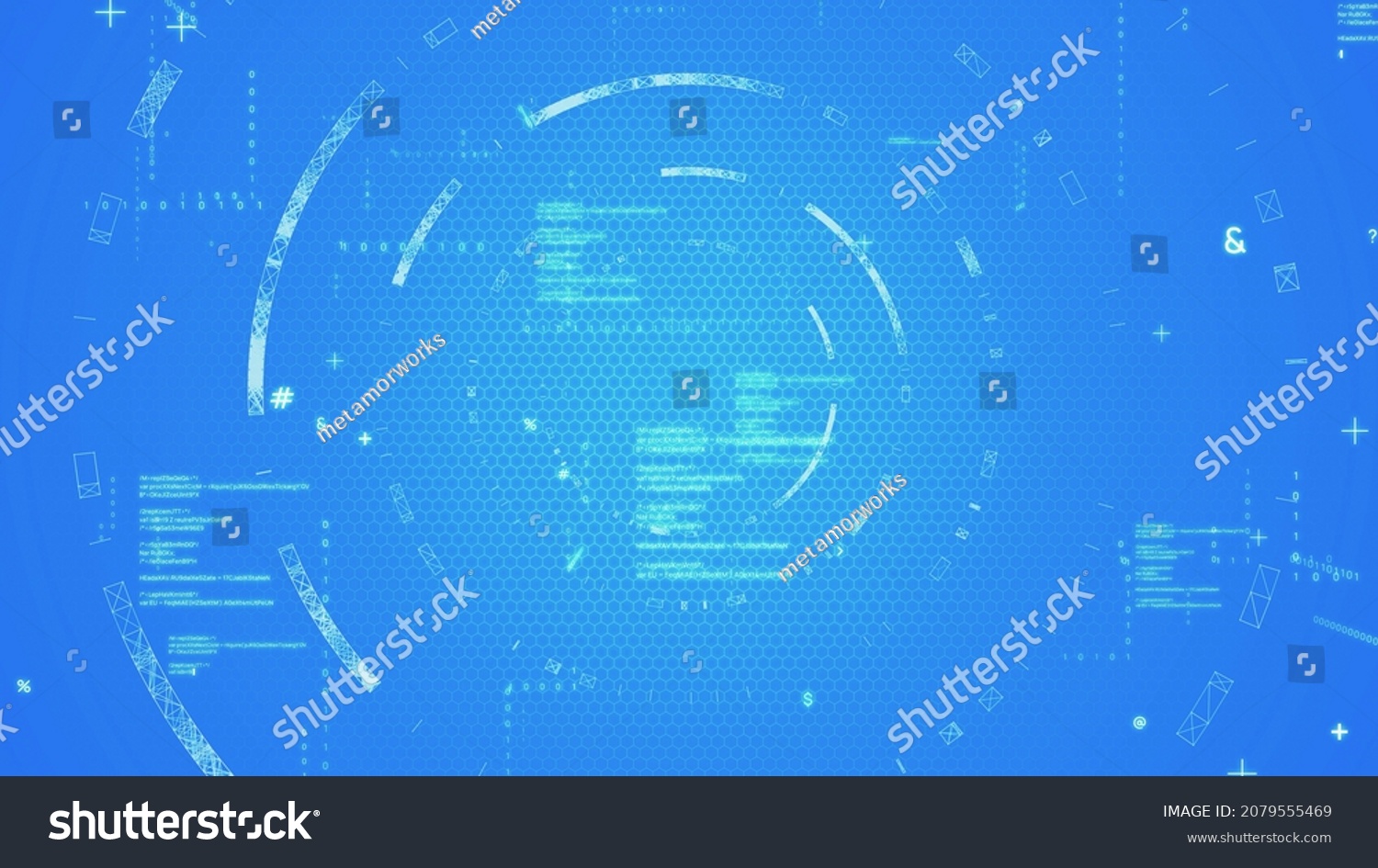 Digital Communication Network Concept Programming Digital Stock ...