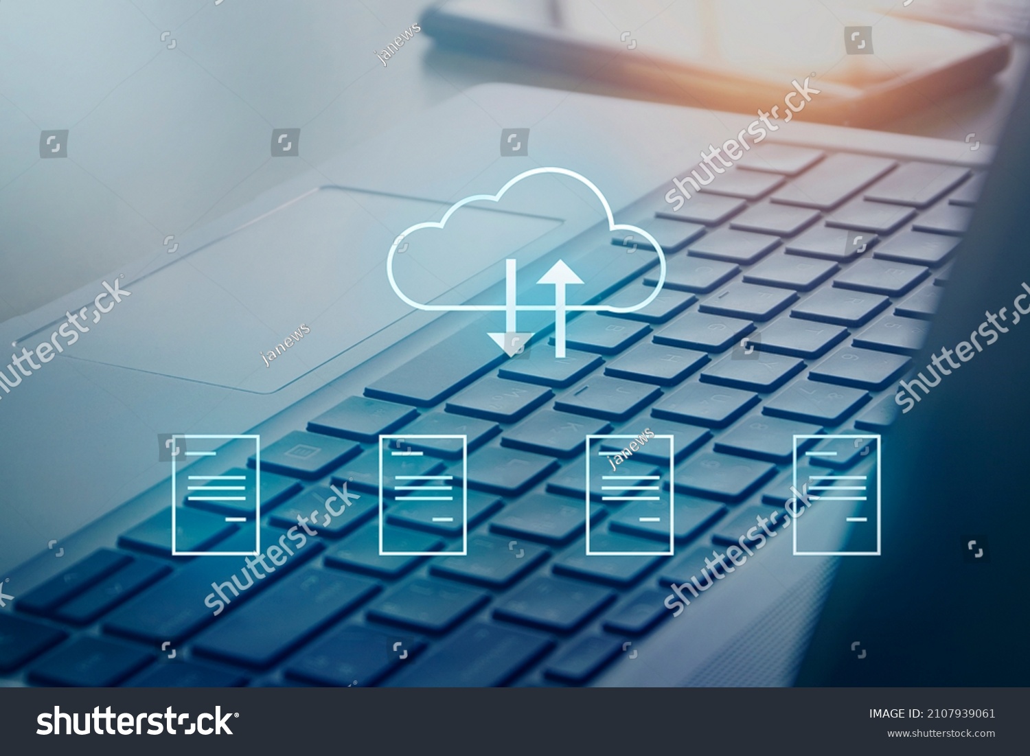 Digital Documents Data Files Sharing Cloud Stock Photo (Edit Now ...