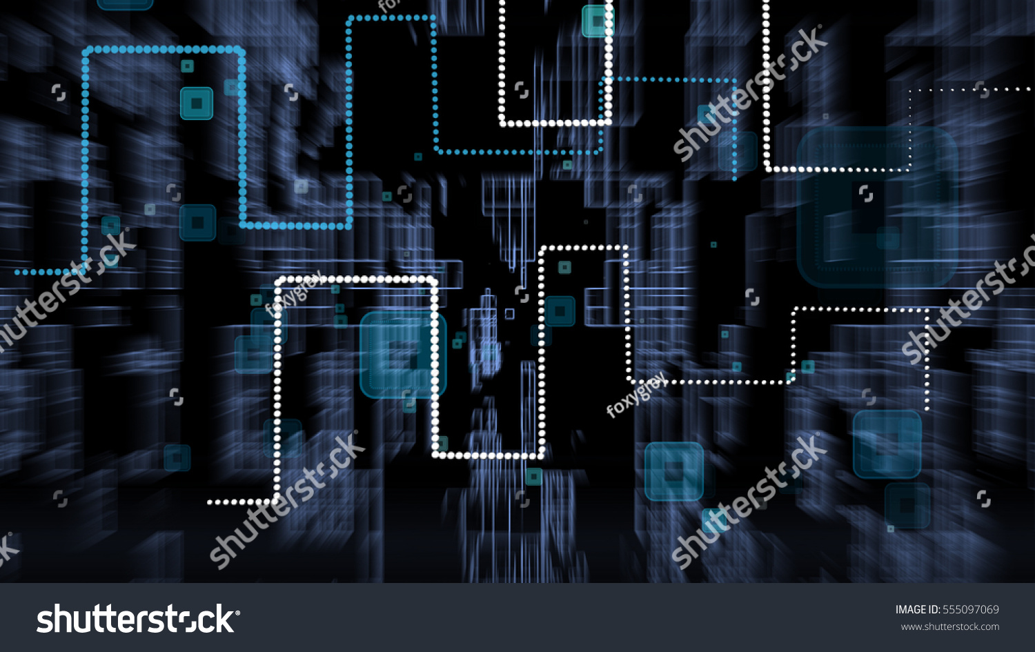 Digital Future Stock Illustration 555097069