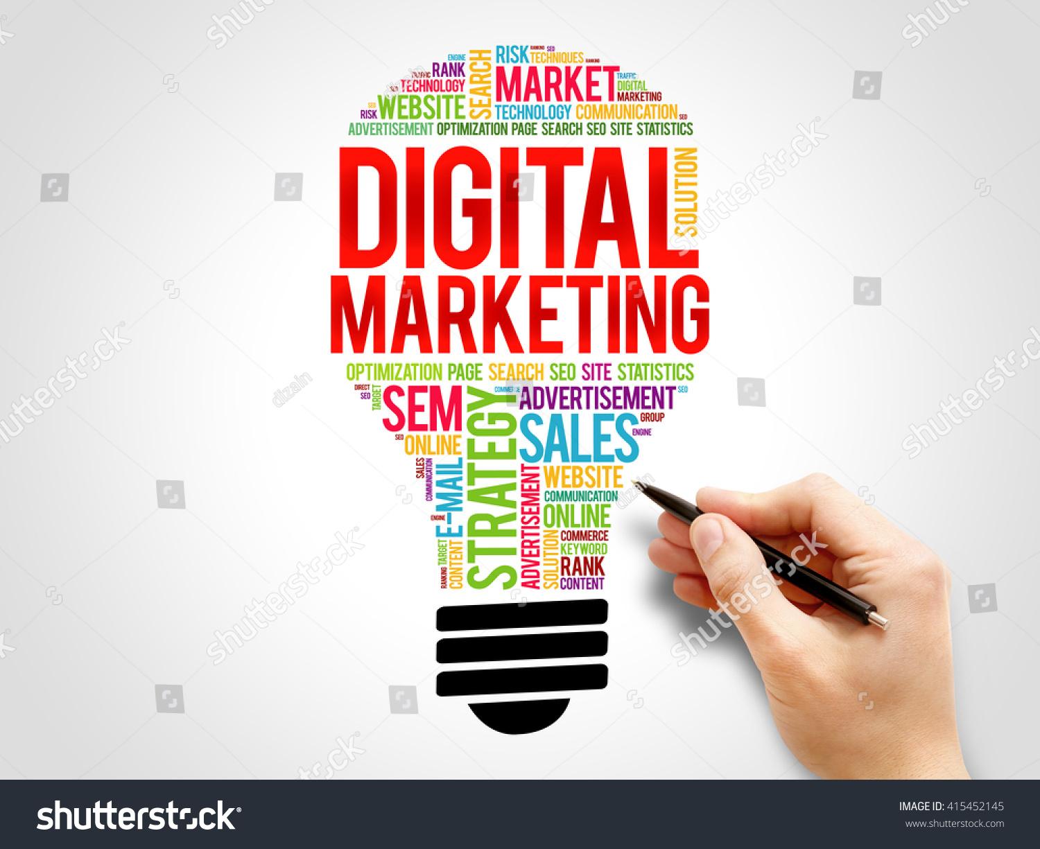 Digital Marketing Bulb Word Cloud Business Stock Photo (Edit Now) 415452145 Digital Marketing Bulb Word Cloud Business Stock Photo (Edit Now) 415452145