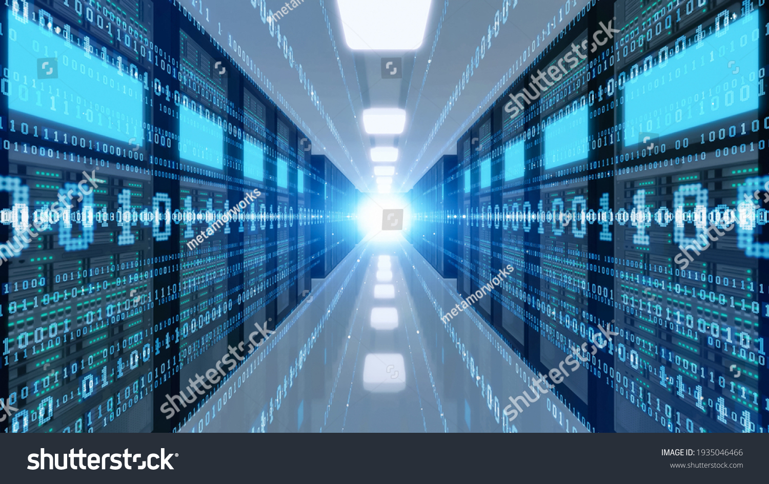 Digital Transformation Concept Data Center Computer Stock Illustration ...