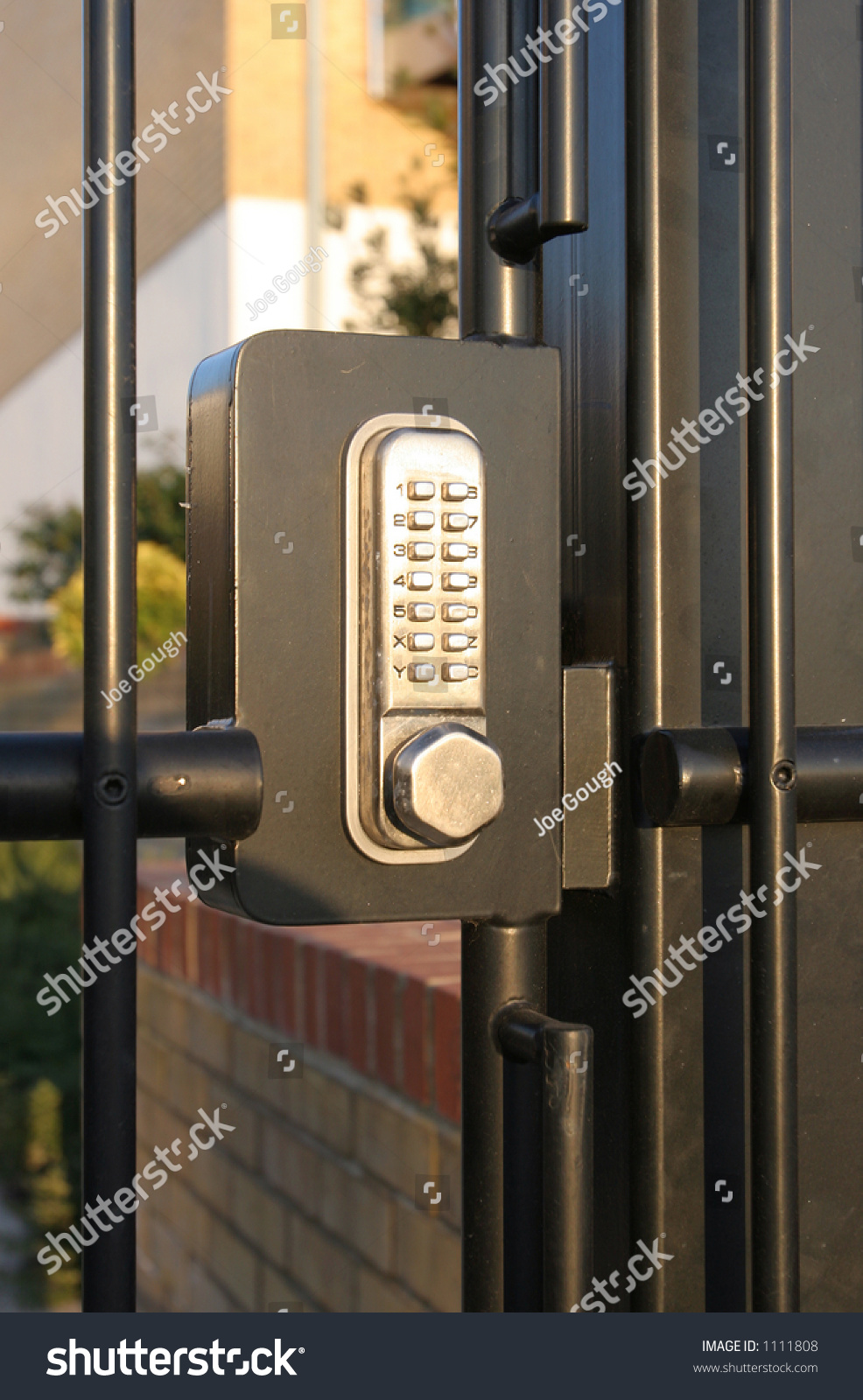 Digitally Coded Gate Lock Stock Photo 1111808 : Shutterstock