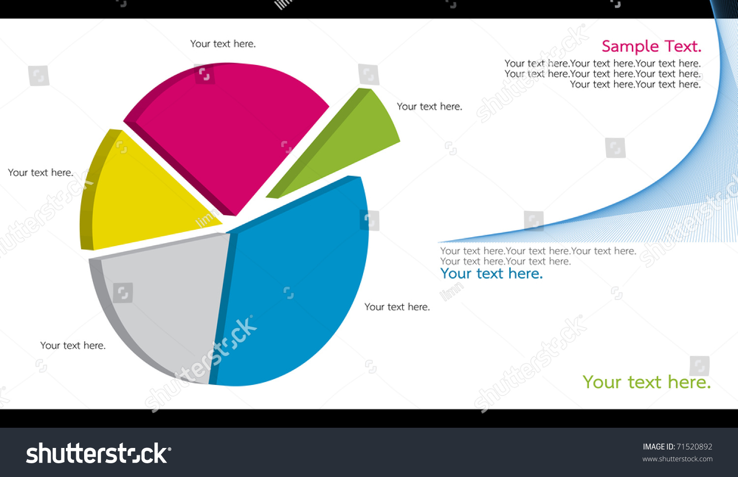 Dimension Pie Chart 스톡 일러스트 71520892 | Shutterstock