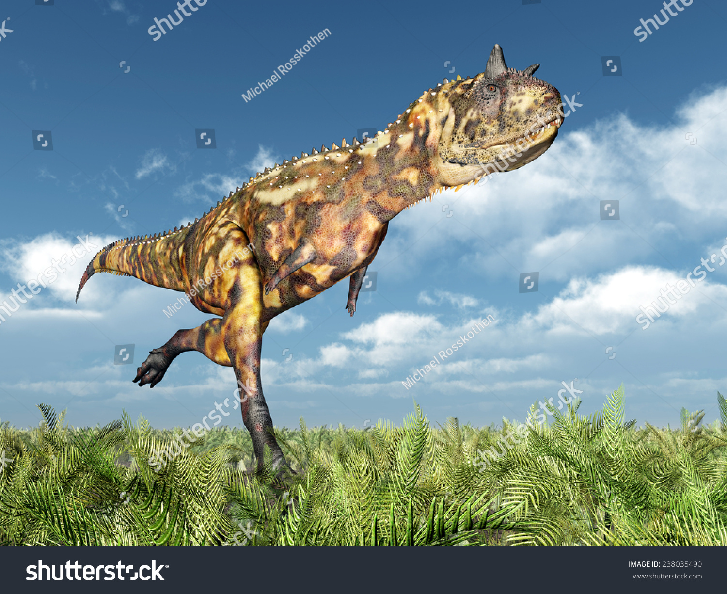 Dinosaur Carnotaurus Computer Generated 3d Illustration Stock ...