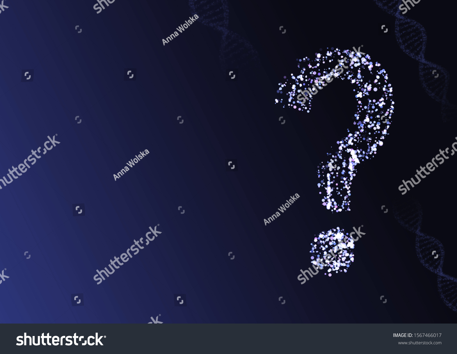 Dna Background Question 3d Render Stock Illustration 1567466017
