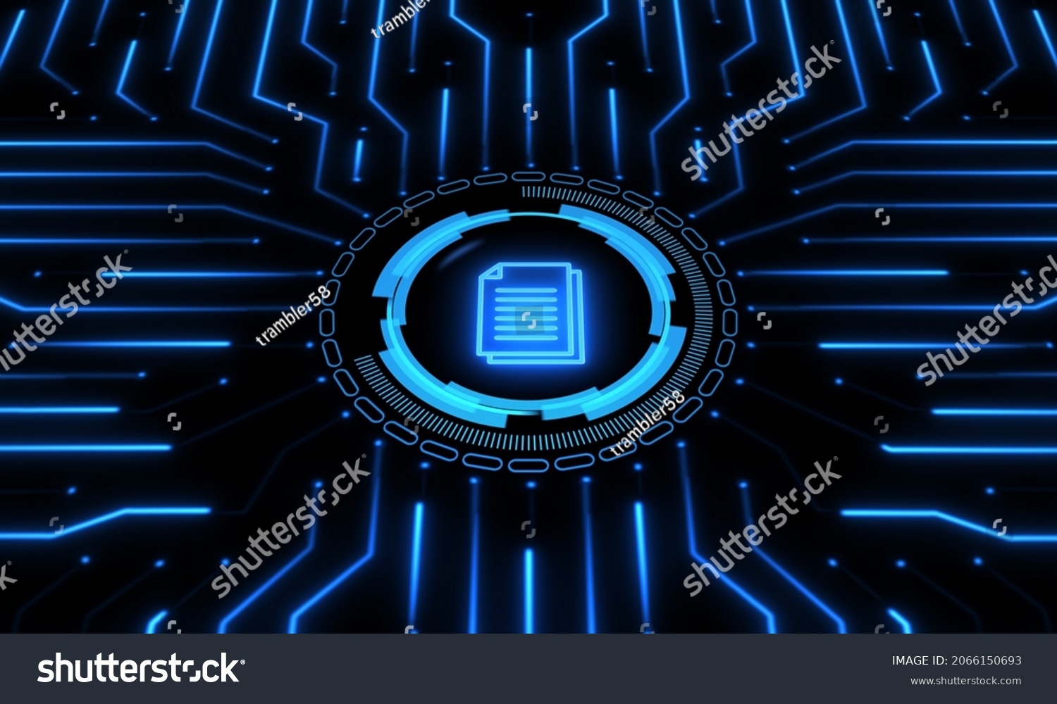 Document Data Management System Concept Stock Illustration 2066150693 ...
