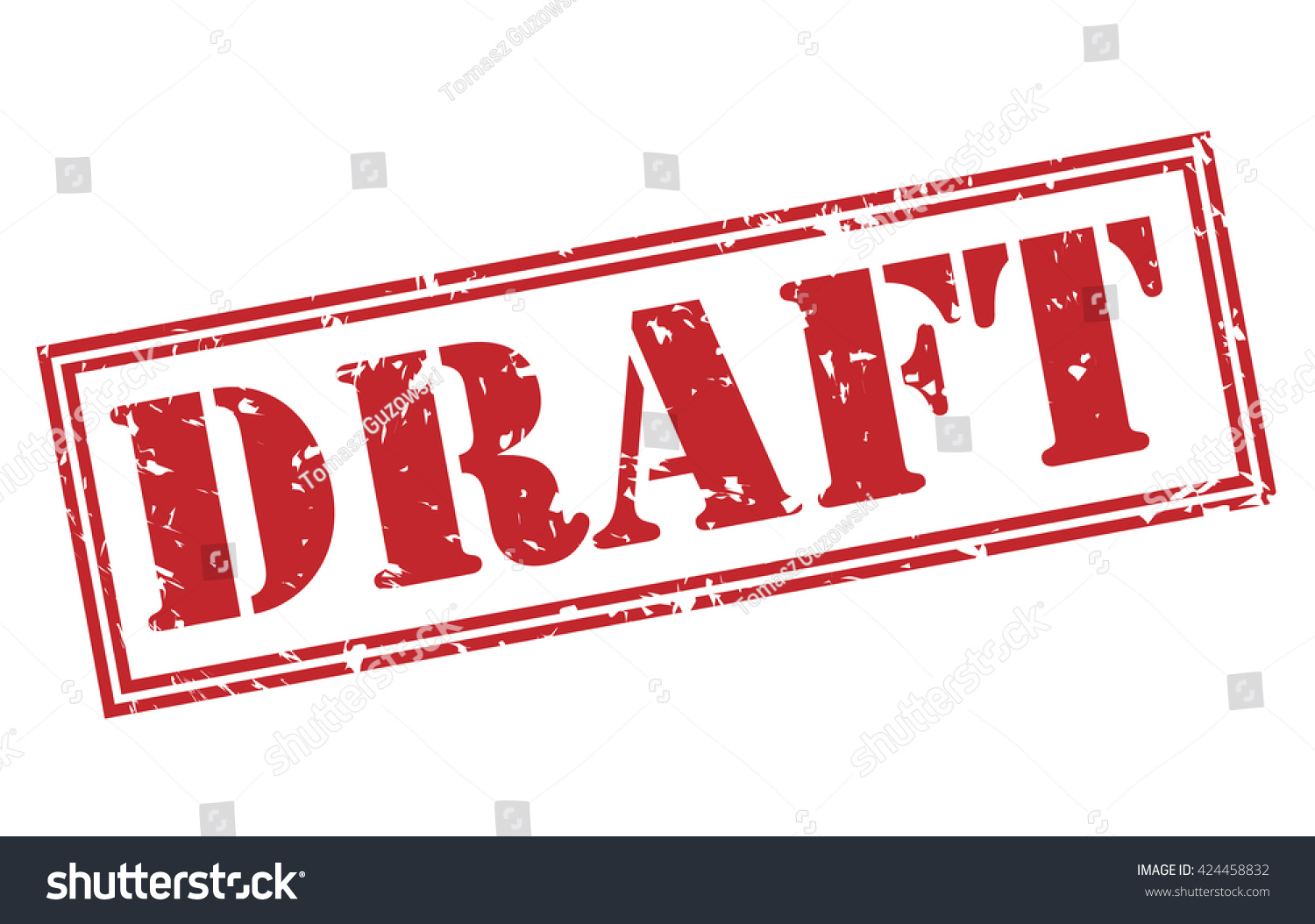 Draft Stamp Stock Illustration 424458832 - Shutterstock