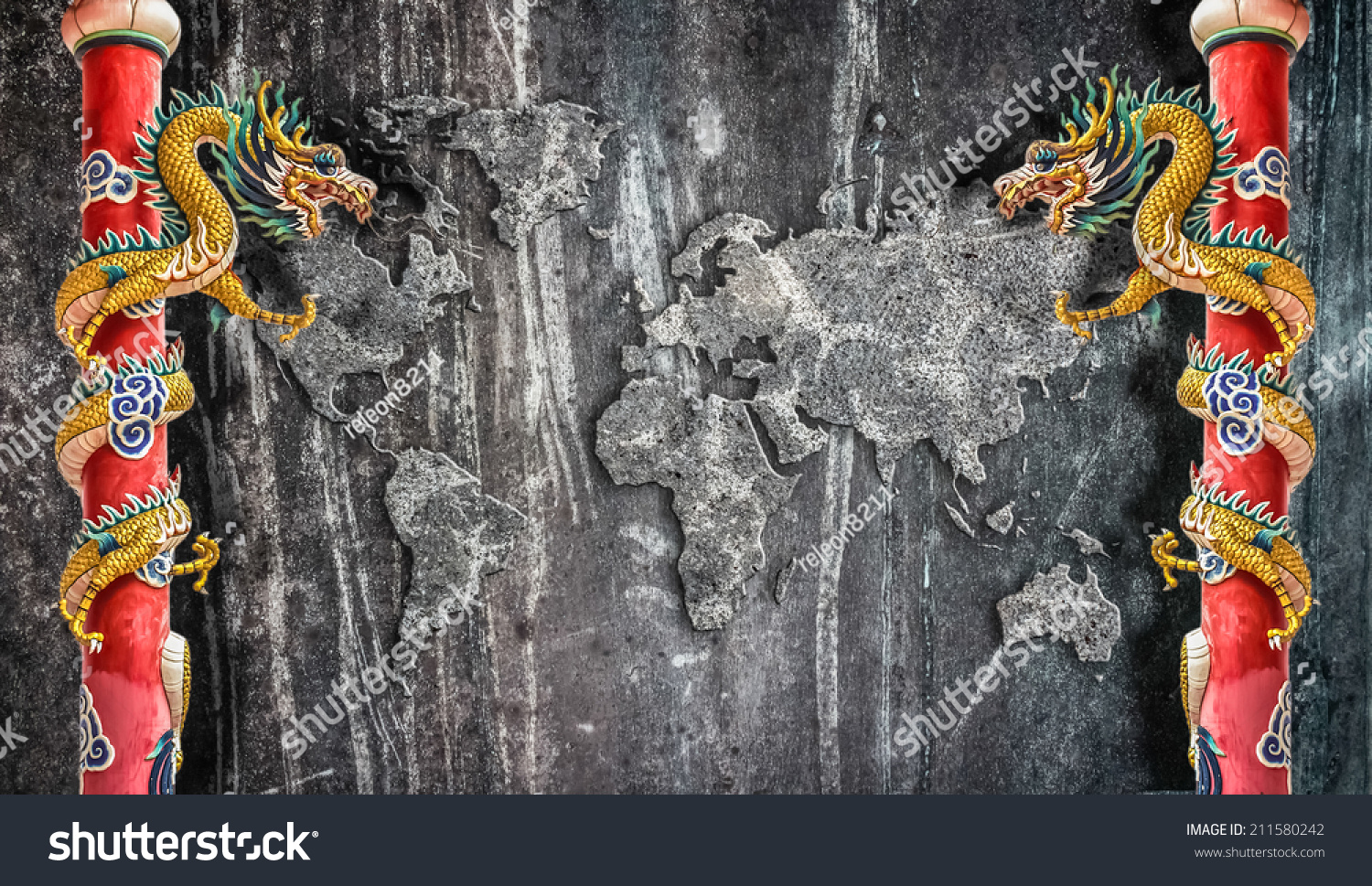 Dragon Map Stock Photo 211580242 | Shutterstock