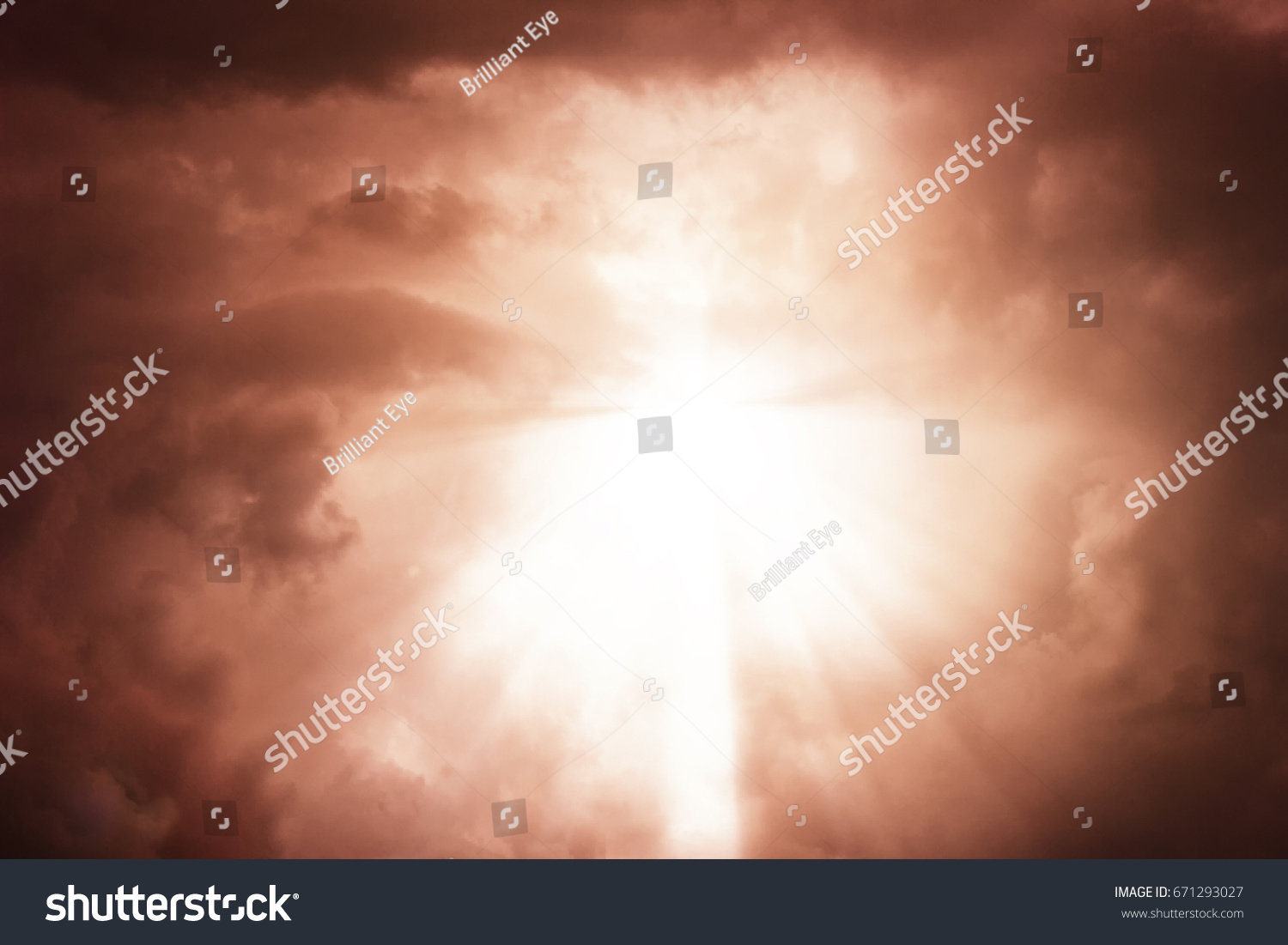 Dramatic Apocalyptic Clouds Background Light Rays Stock Photo (Edit Now ...