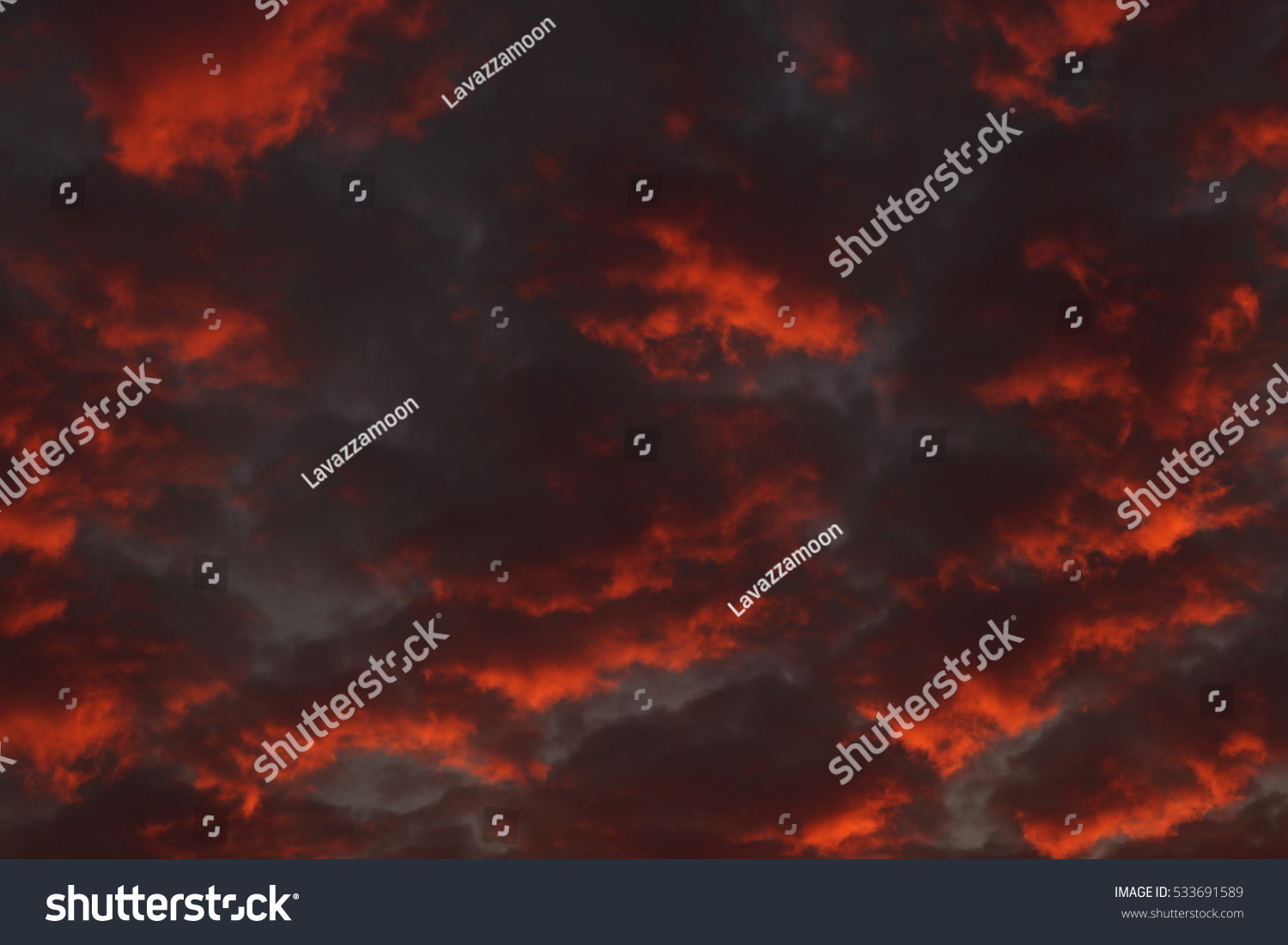 Dramatic Dark Sky Red Clouds Stock Photo 533691589 | Shutterstock