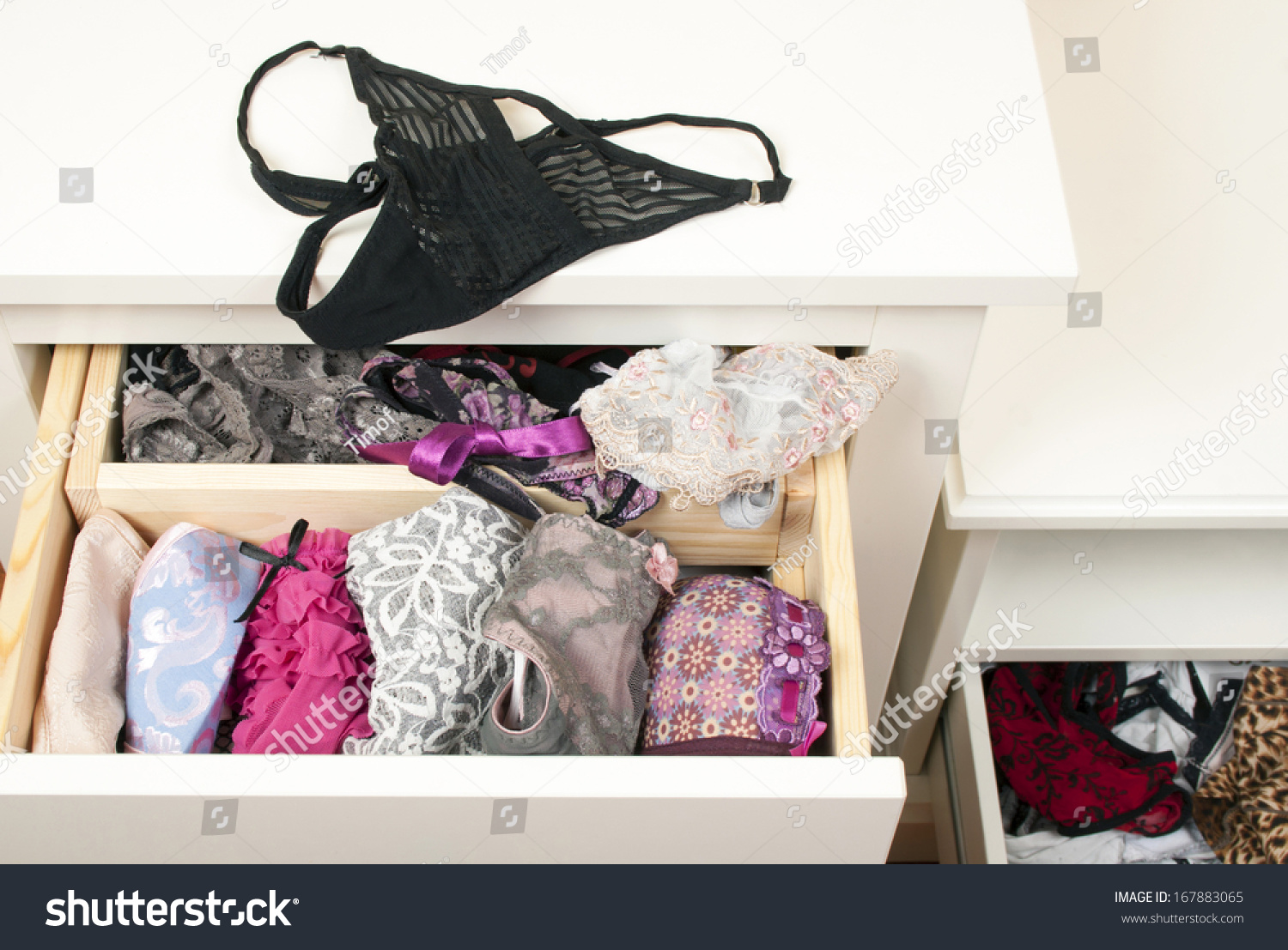 Photo De Stock De Drawers Filled Sexy Lace Lingerie Modifier