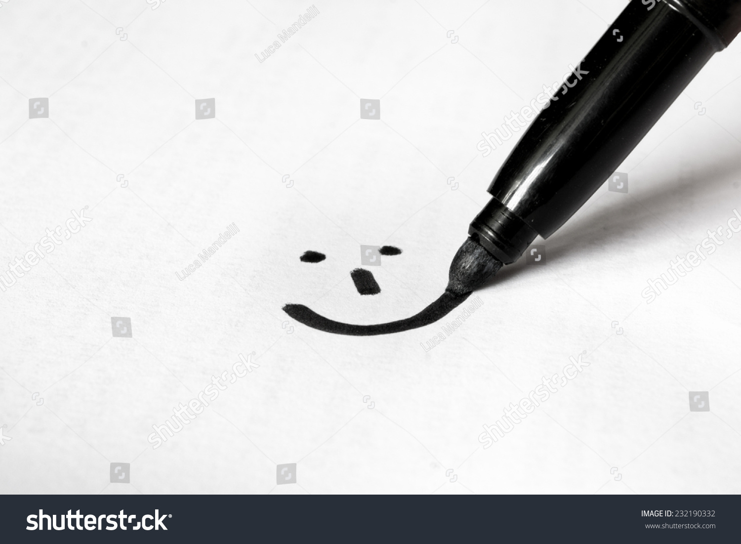 Drawing Smiley Black Marker Stock Photo 232190332 | Shutterstock