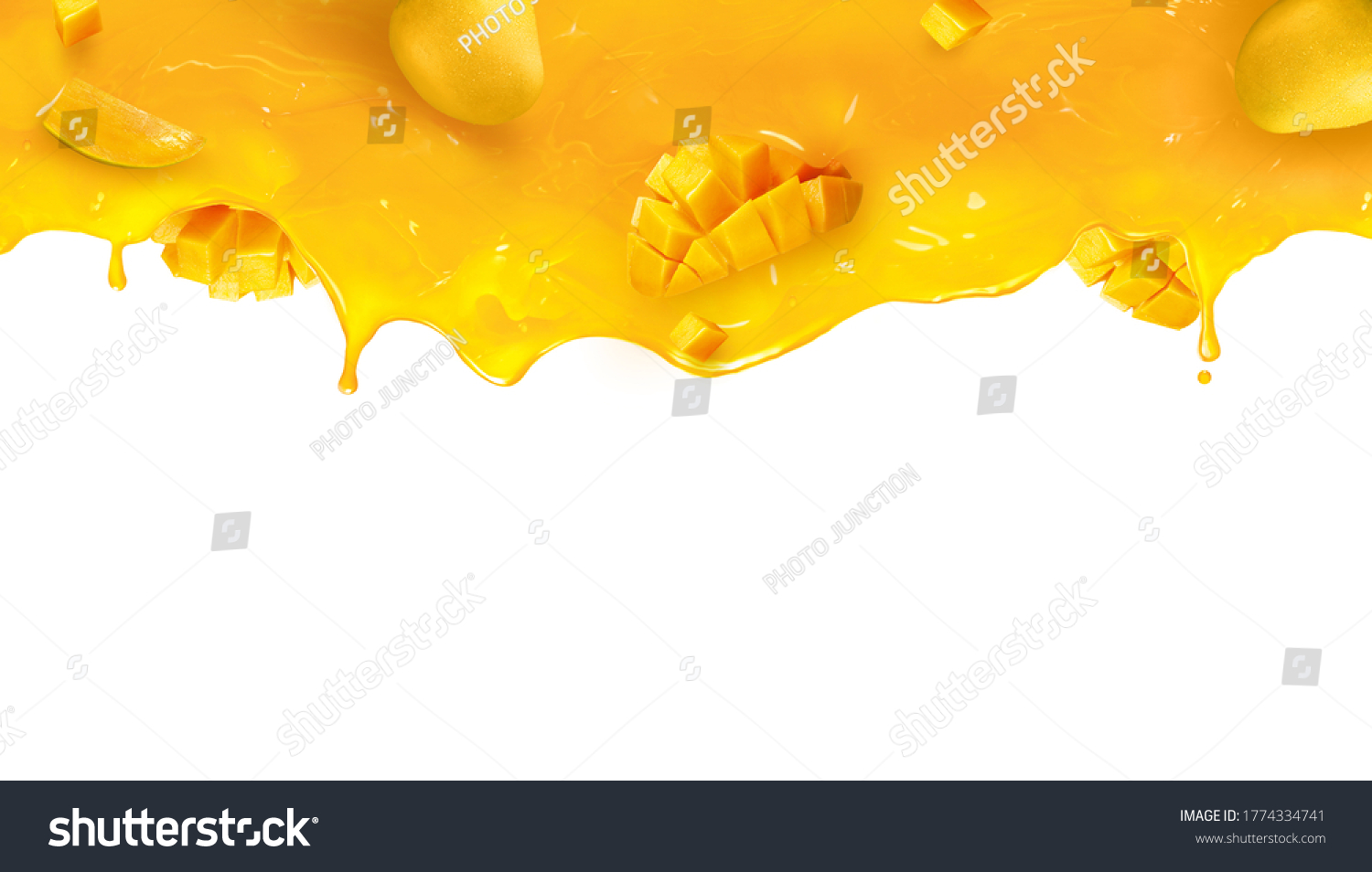 Dripping Mango Pulp Mango Slice Mango Stock Photo 1774334741 | Shutterstock