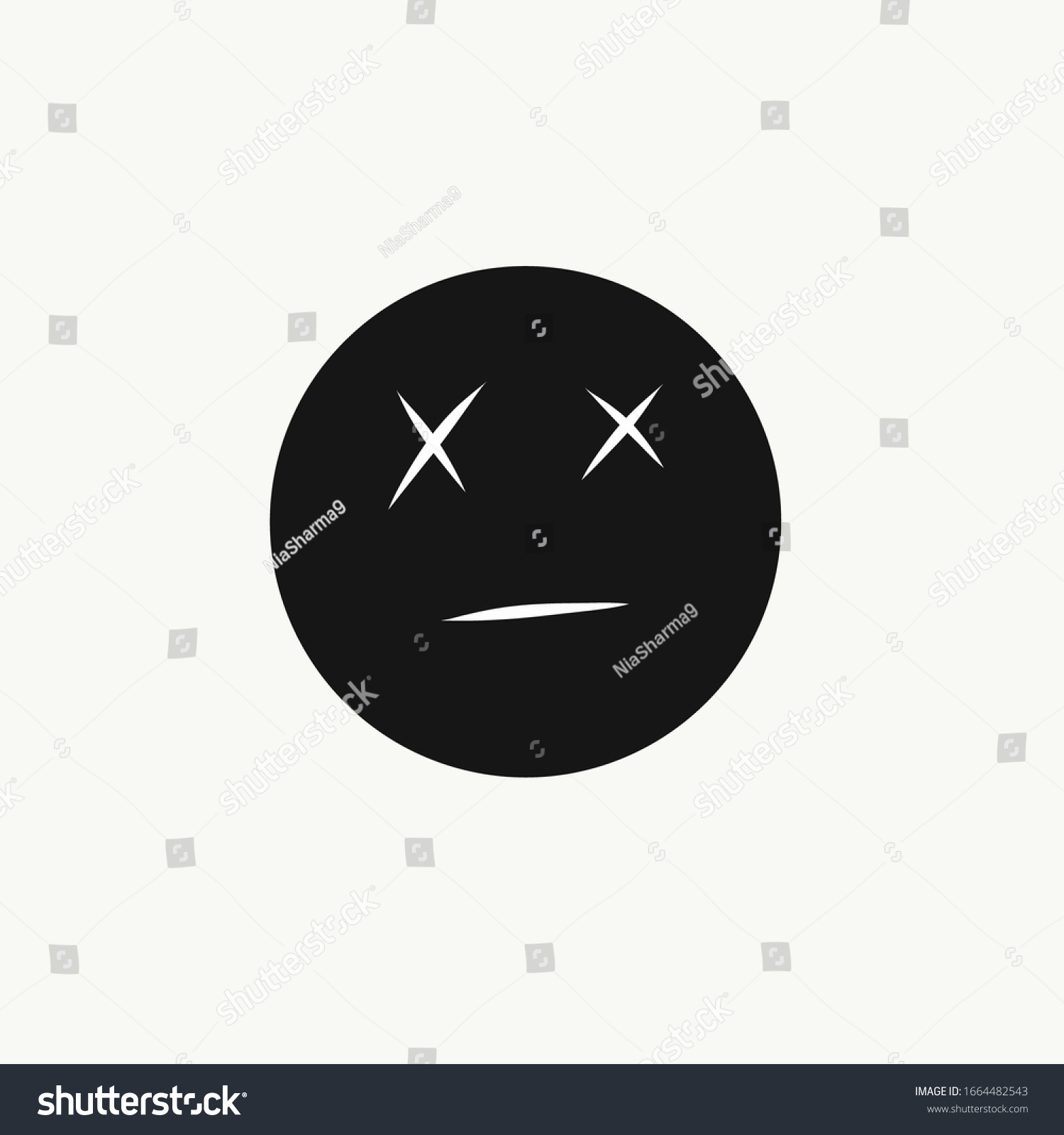 Drunk Face Expression Vector Art Stock Illustration 1664482543 ...