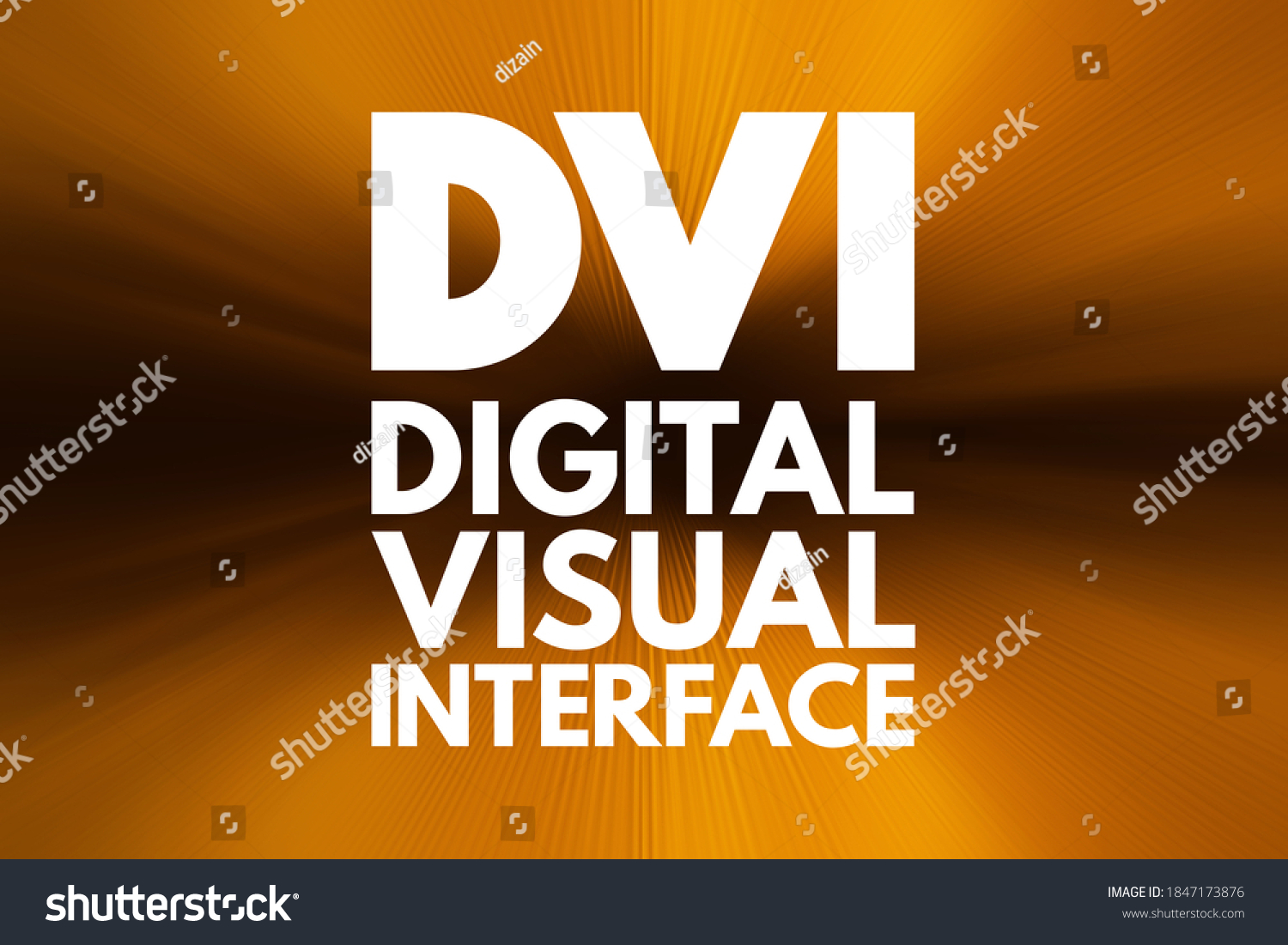 Dvi Digital Visual Interface Acronym Technology Stock Illustration ...