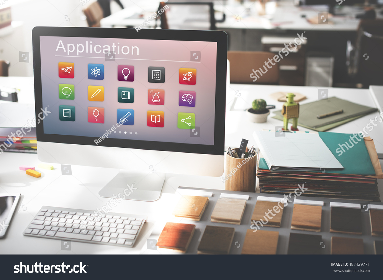 Elearning Online Education Application Concept Stock Photo 487429771 ...