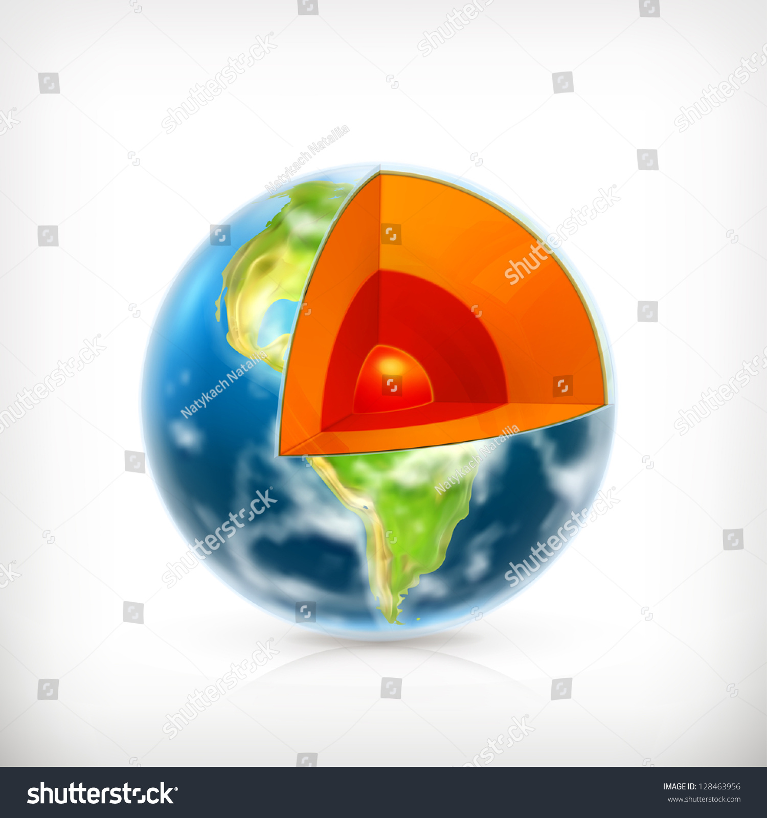 Earth Structure Bitmap Copy Stock Illustration 128463956 - Shutterstock