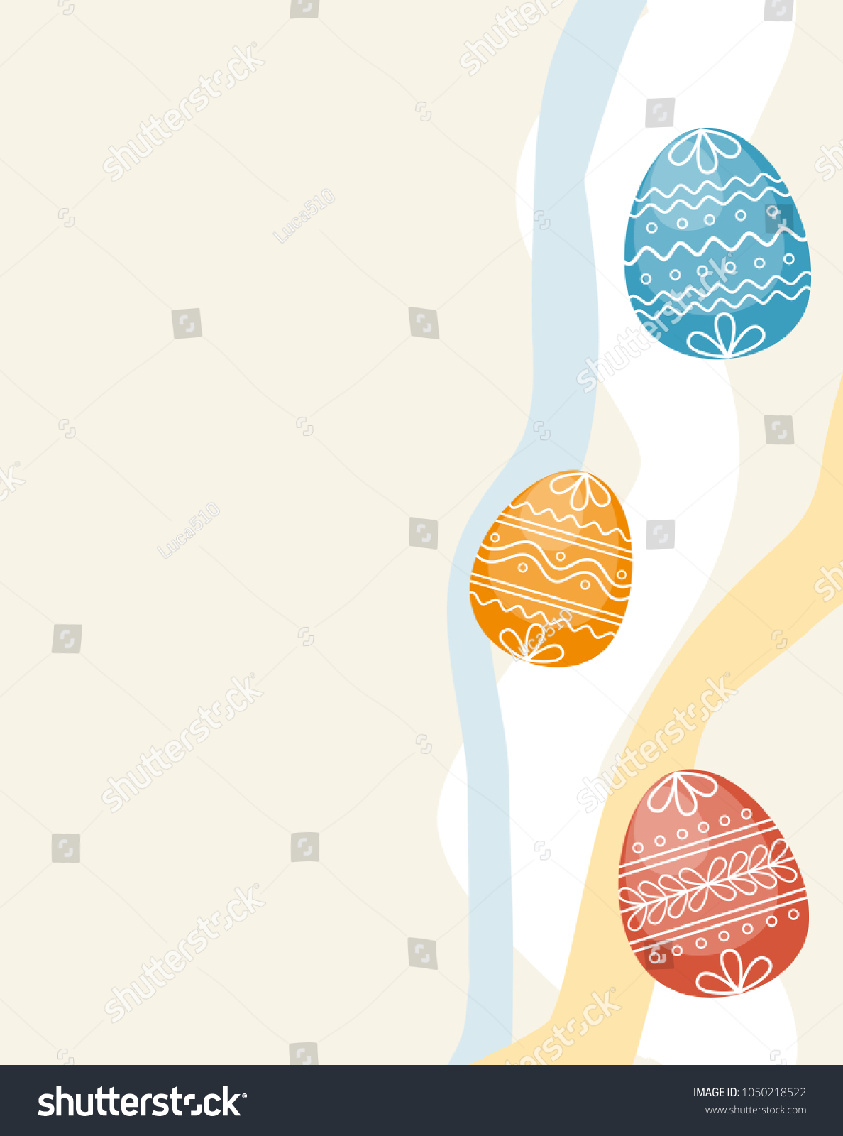 Easter Card Background Stock Illustration 1050218522