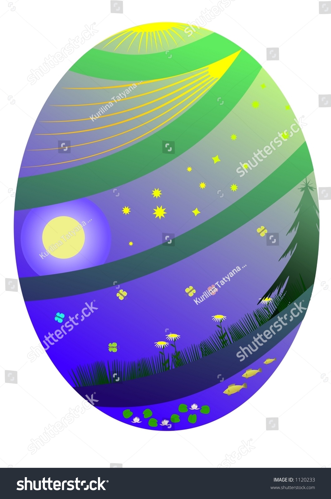 Easter Egg Drawing Stock Illustration 1120233