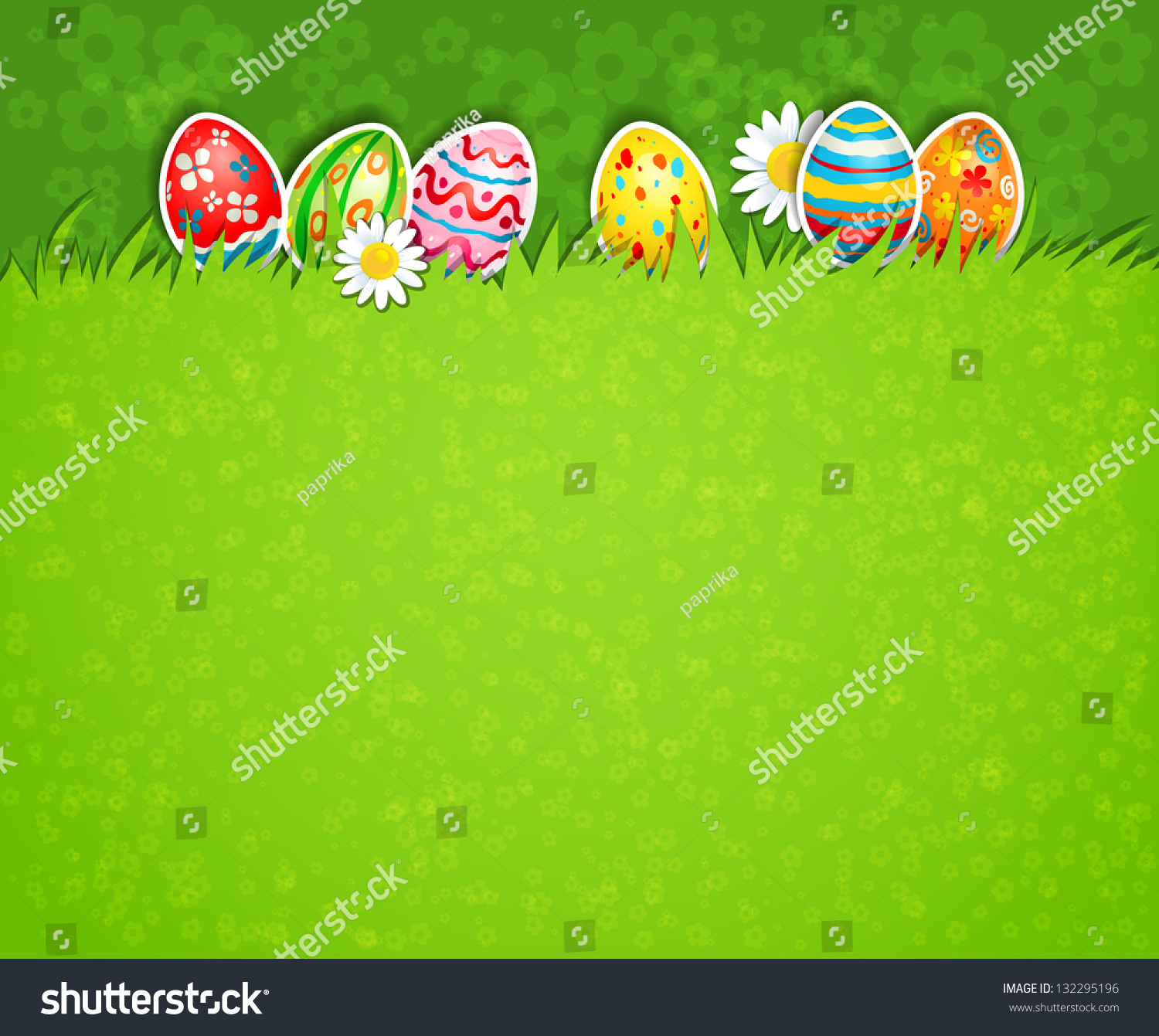 Easter Green Background Space Text Raster Stock Illustration 132295196 ...