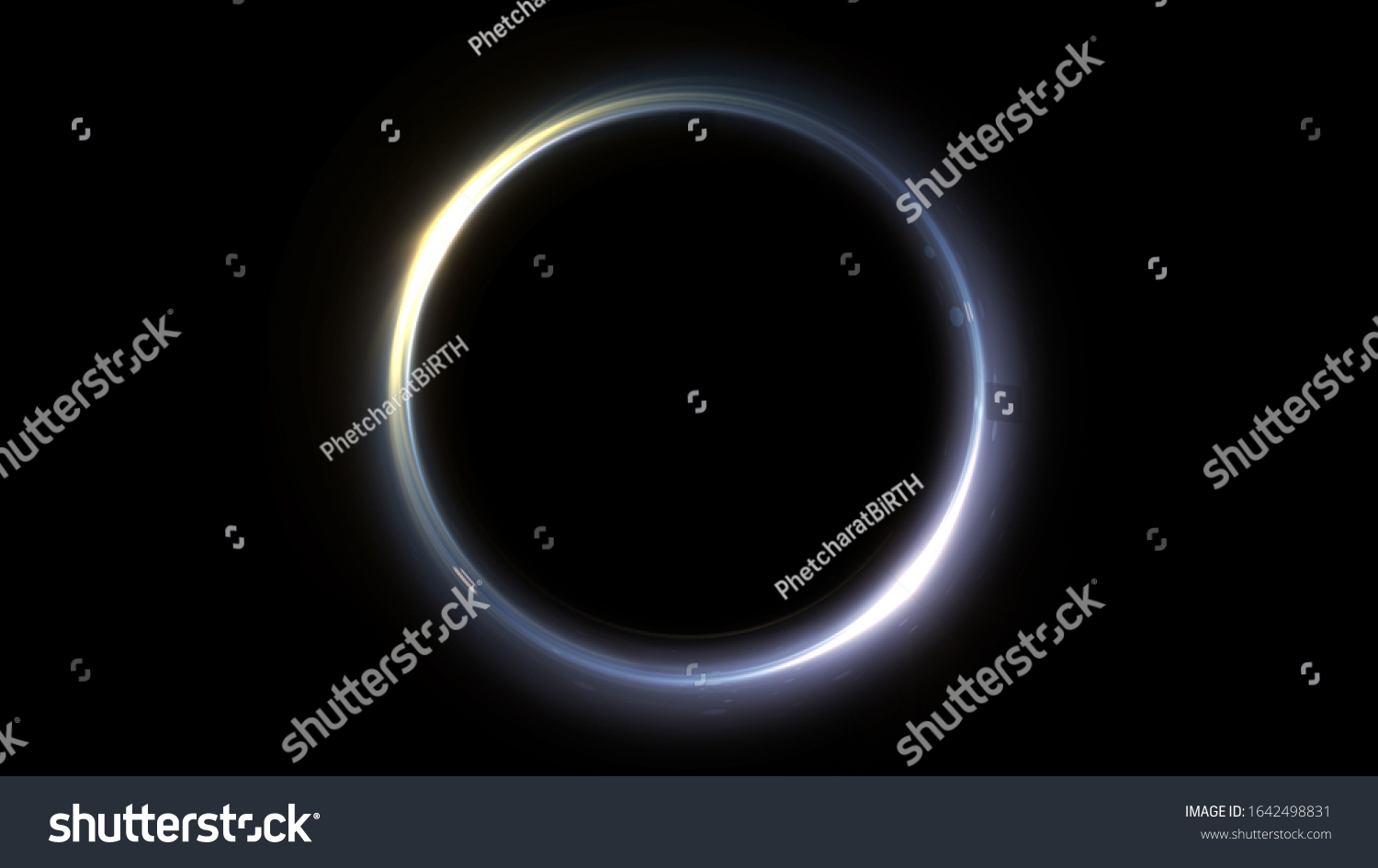 Eclipse Light Abstract Lens Flare Ring Stock Illustration 1642498831 ...