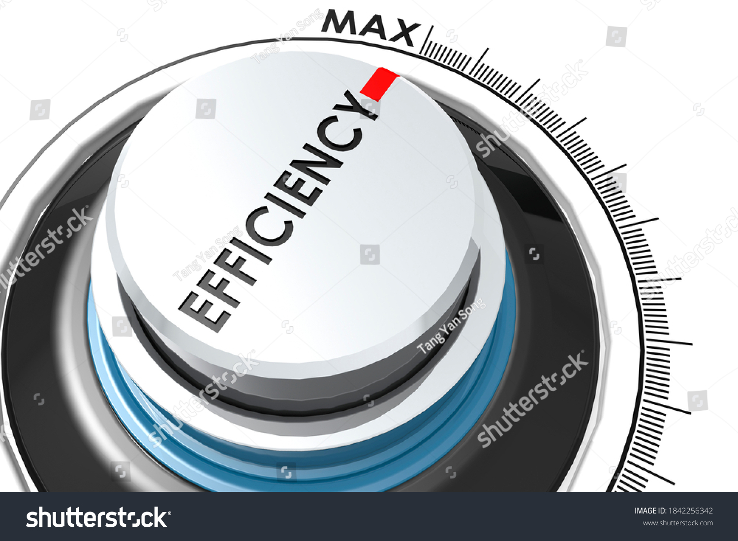 Efficiency Level Turn Maximum 3d Rendering Stock Illustration 1842256342