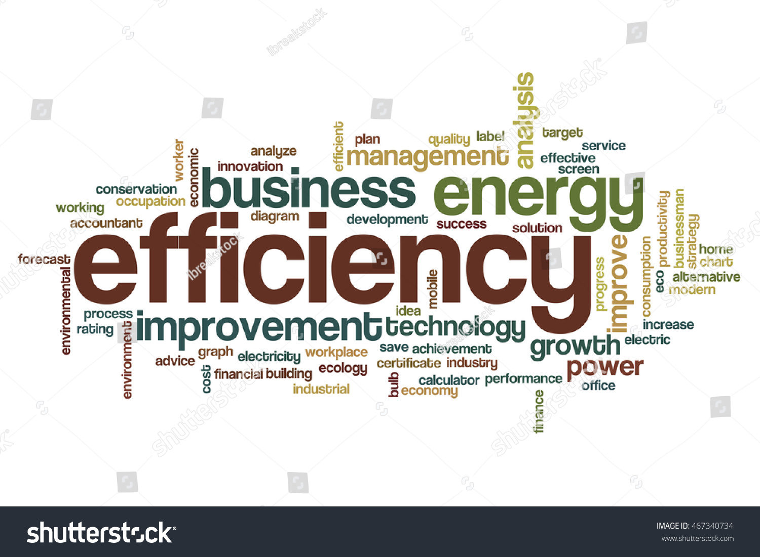 Efficiency Word Cloud Concept Stock Illustration 467340734 | Shutterstock