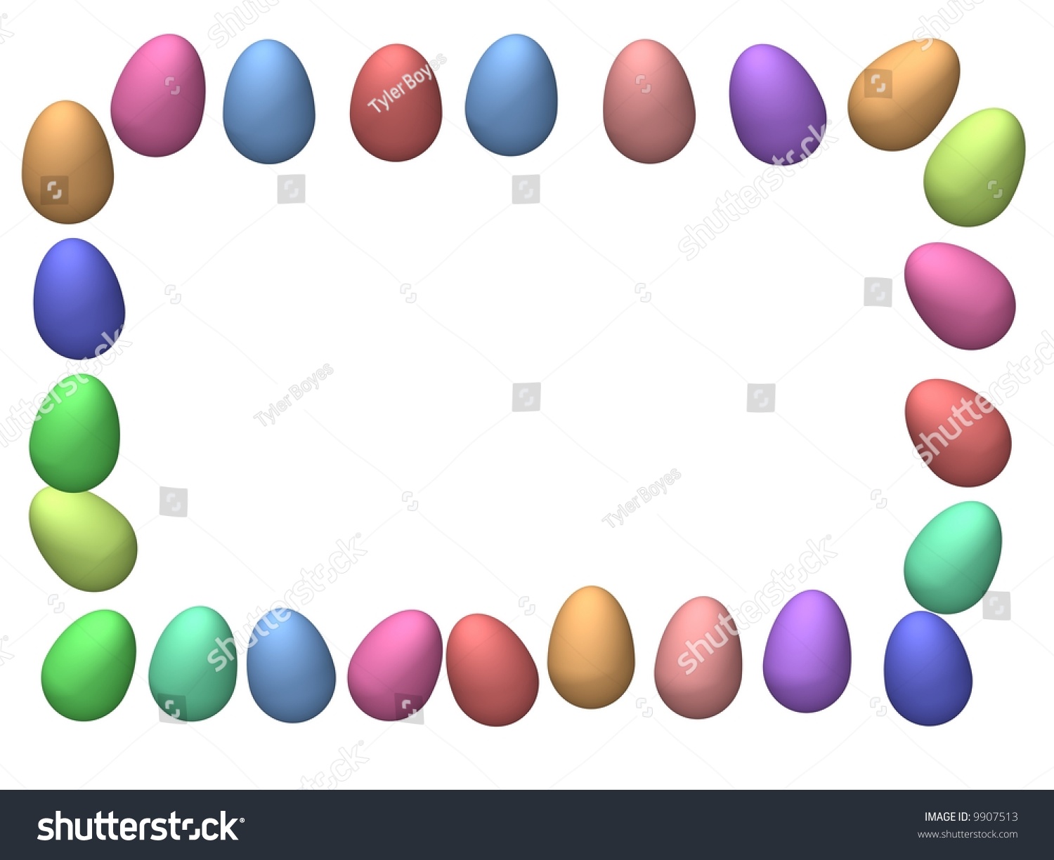 Egg Border Stock Photo 9907513 : Shutterstock
