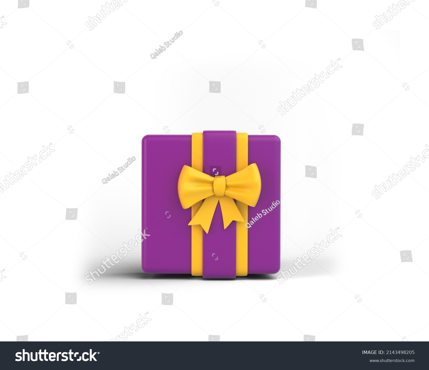 Eid Chocolate Box Front Side 3d Stock Illustration 2143498205 ...