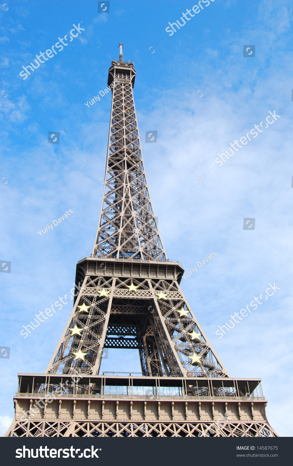 Eiffel Tower Front View Stock Photo (Edit Now) 14587675