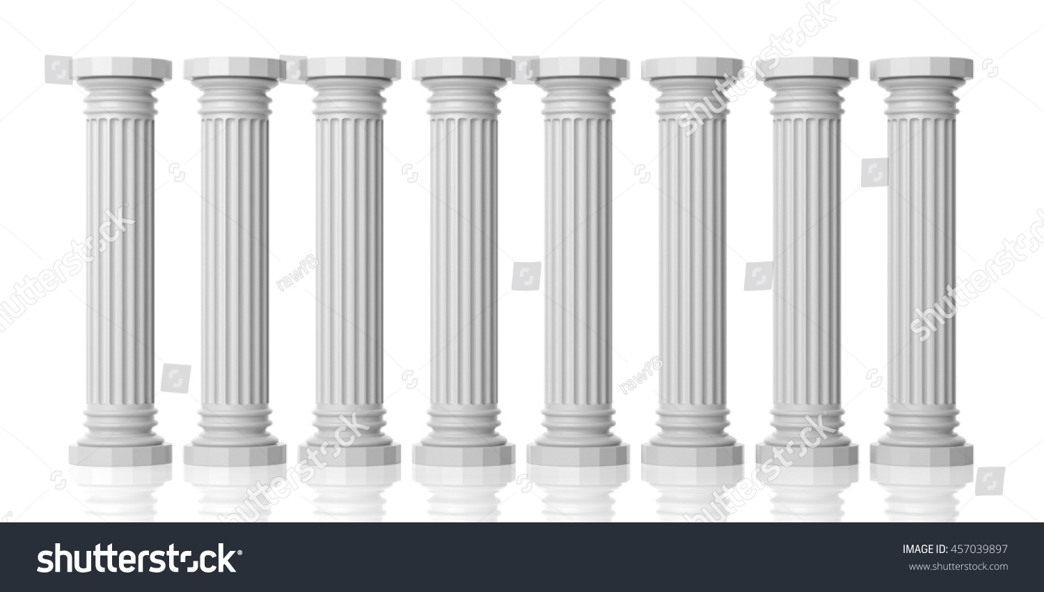 Eight White Marble Pillars Isolated On Stock Illustration 457039897 Eight White Marble Pillars Isolated On Stock Illustration 457039897