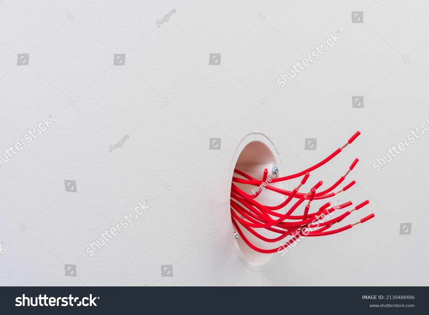 Electrical Installation Socket Back Box Cable Stock Photo 2130488486 ...