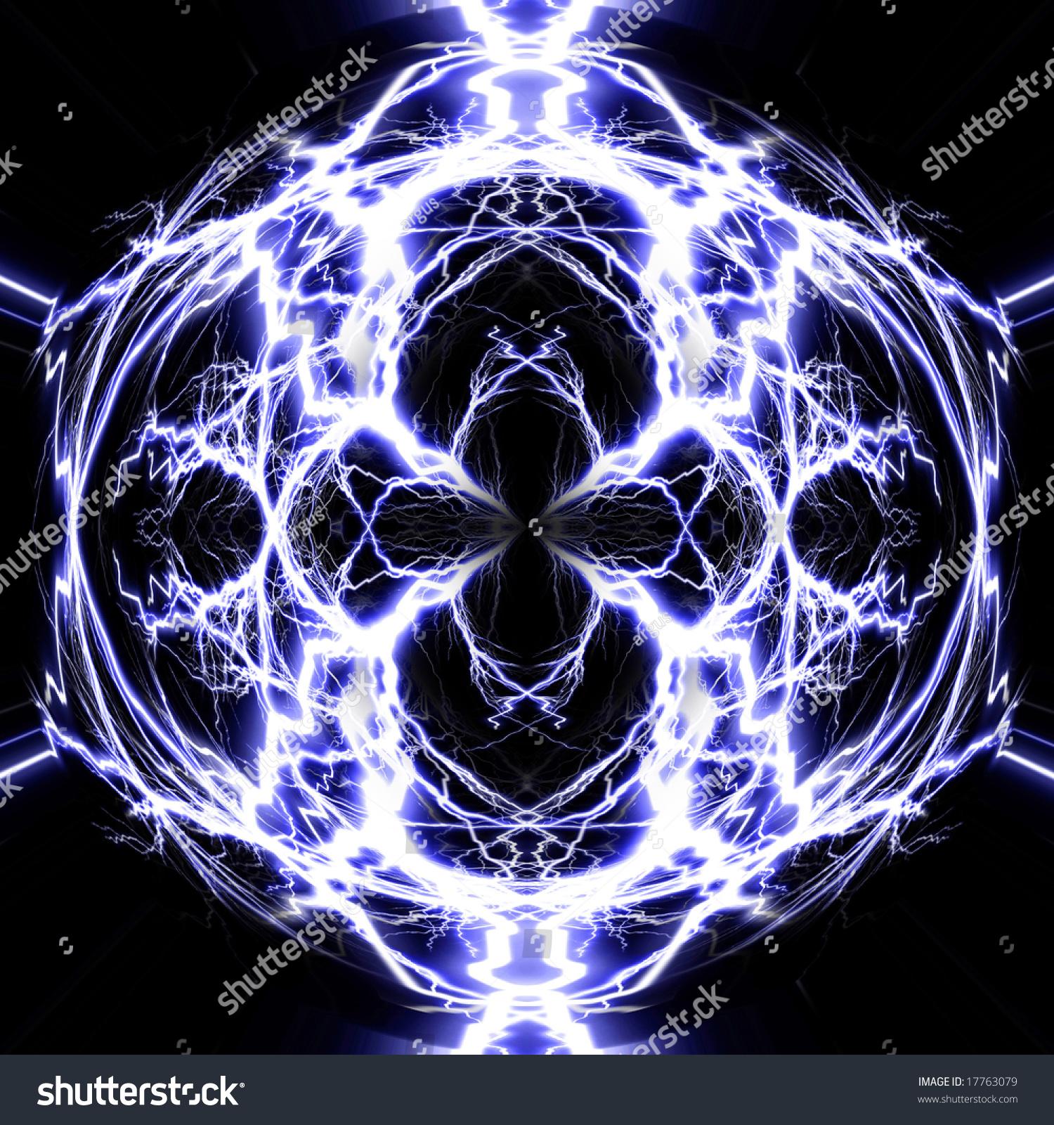 Electrical Spark On A Solid Dark Black Background Stock Photo 17763079 ...