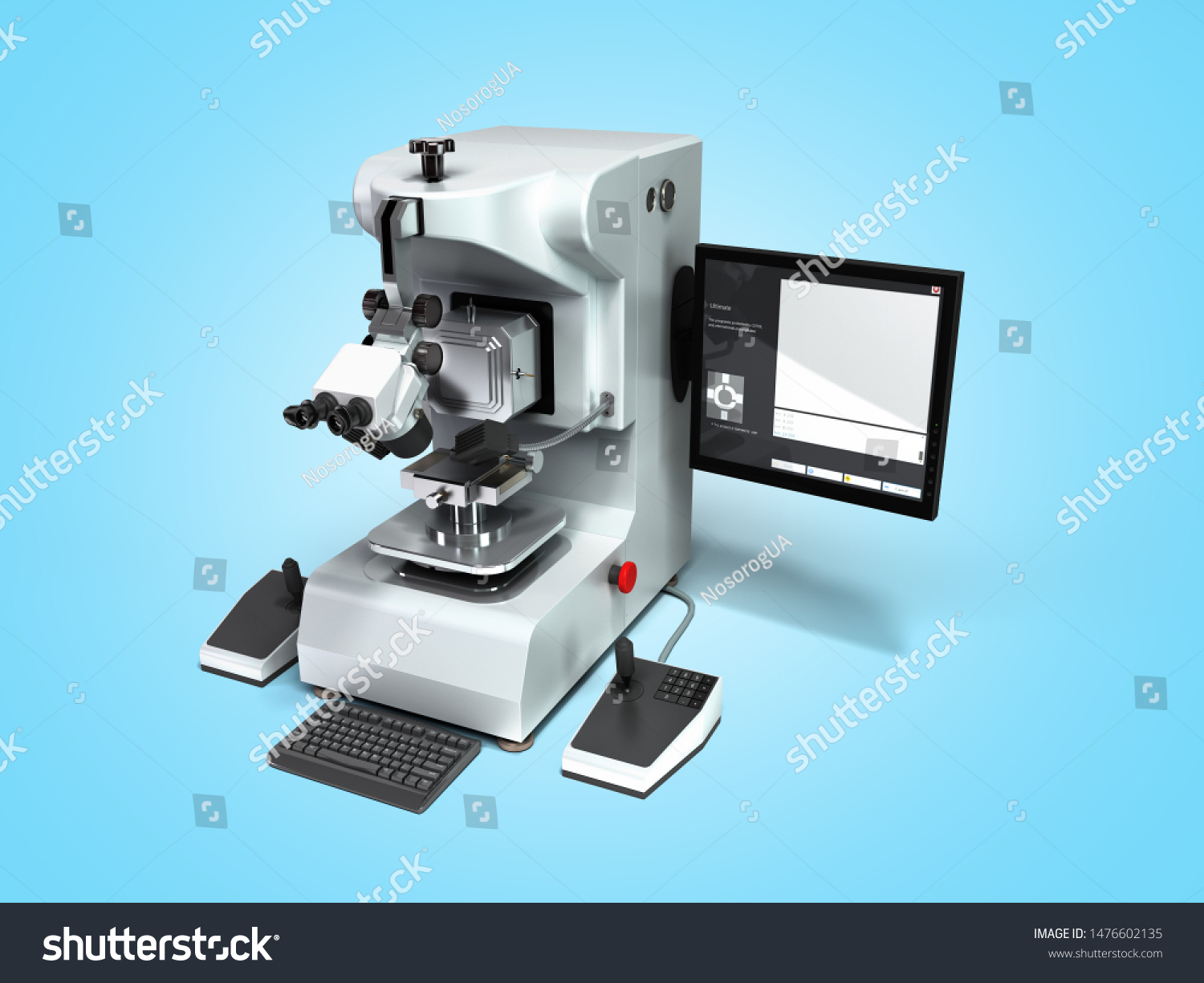 Electron Microscope 3d Render On Blue 库存插图 1476602135 | Shutterstock