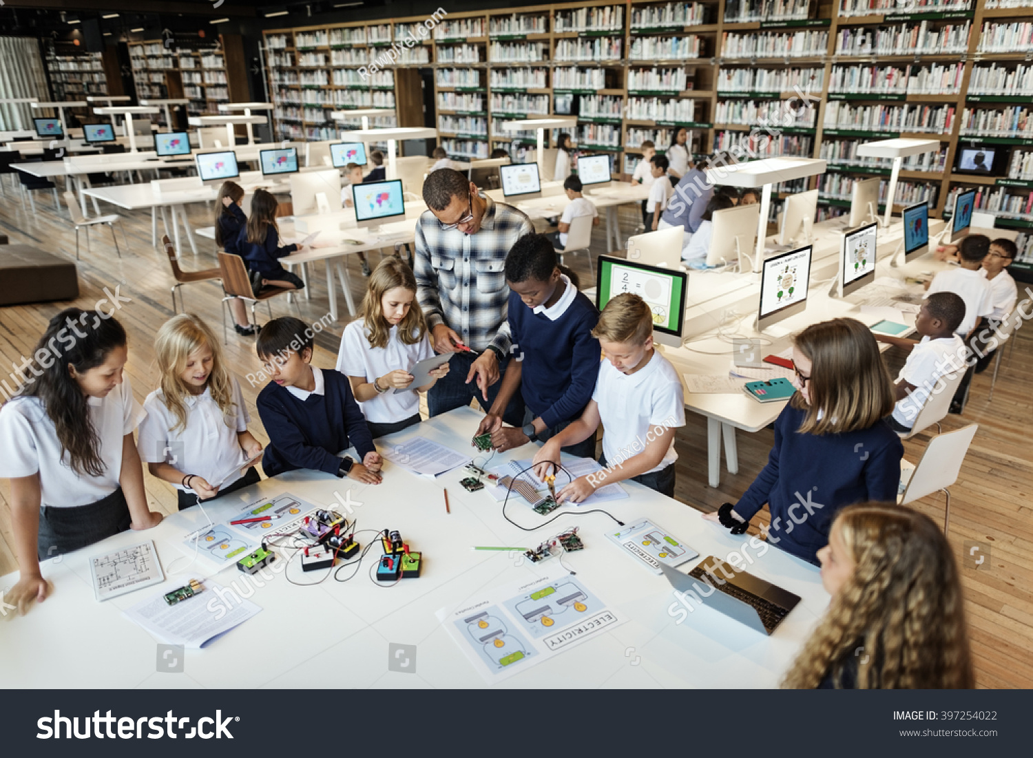 Electronic Experiment Observation Physics Study Concept Stock Photo ...