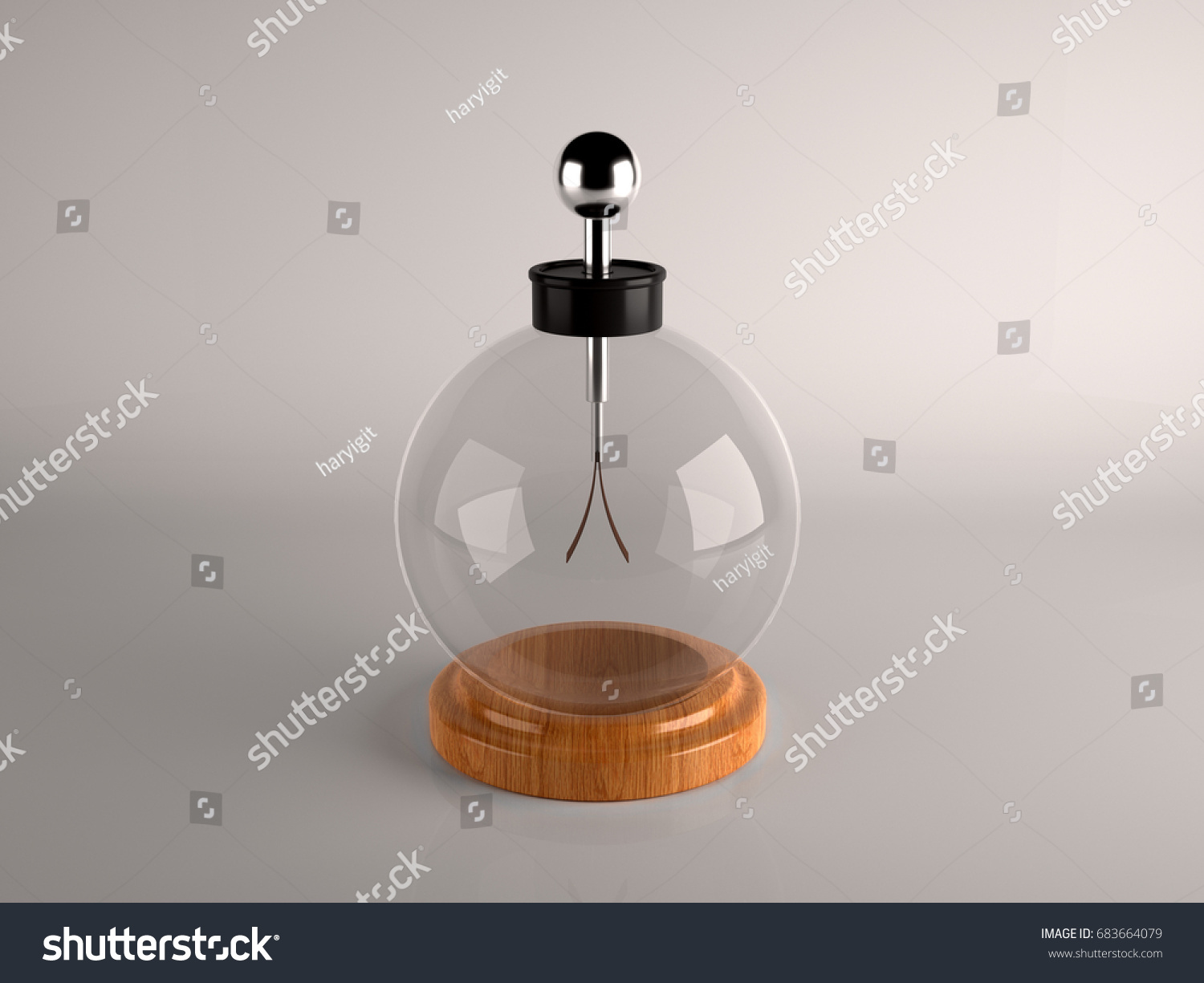 Electroscope Gold Leaf Electroscope Measures Potential Stock ...