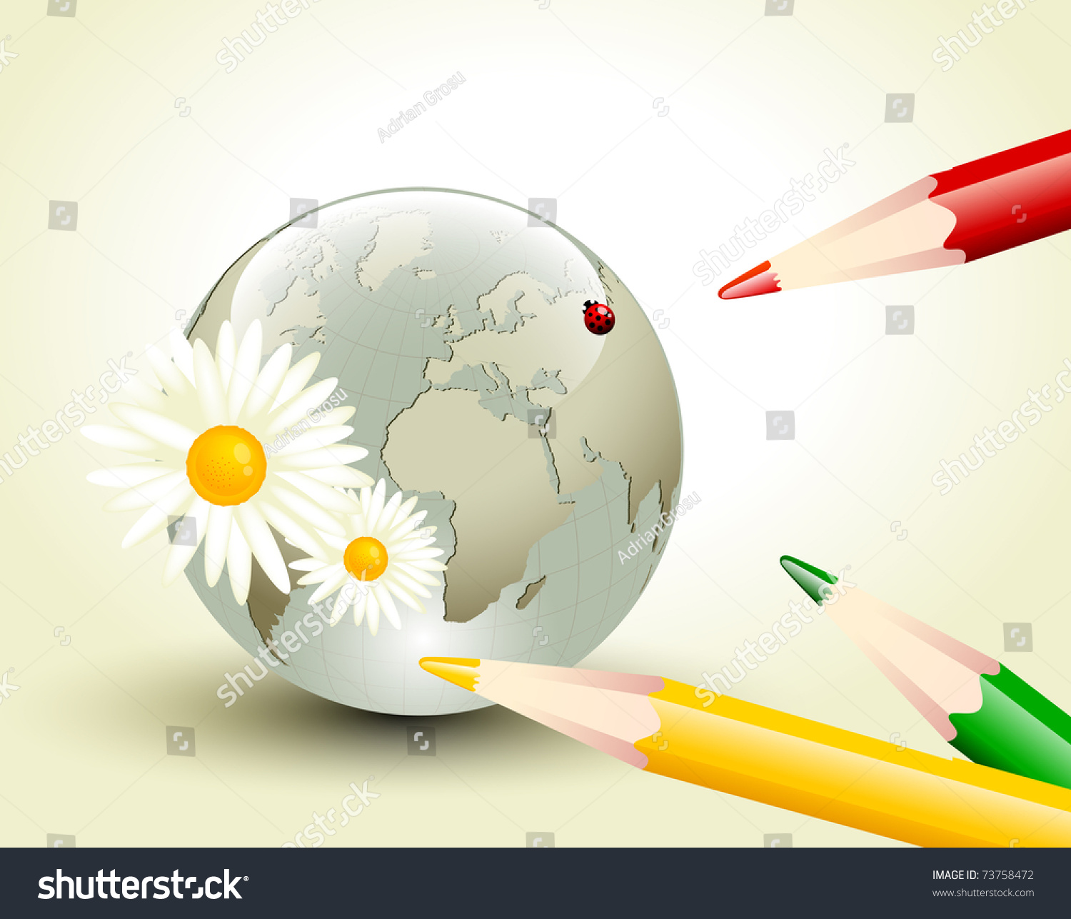 Elegant Earth Theme Composition Stock Illustration 73758472 | Shutterstock