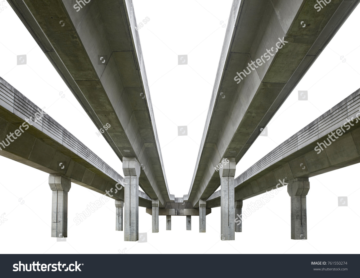 Elevated Train Track Isolated Stock Photo (Edit Now) 761550274