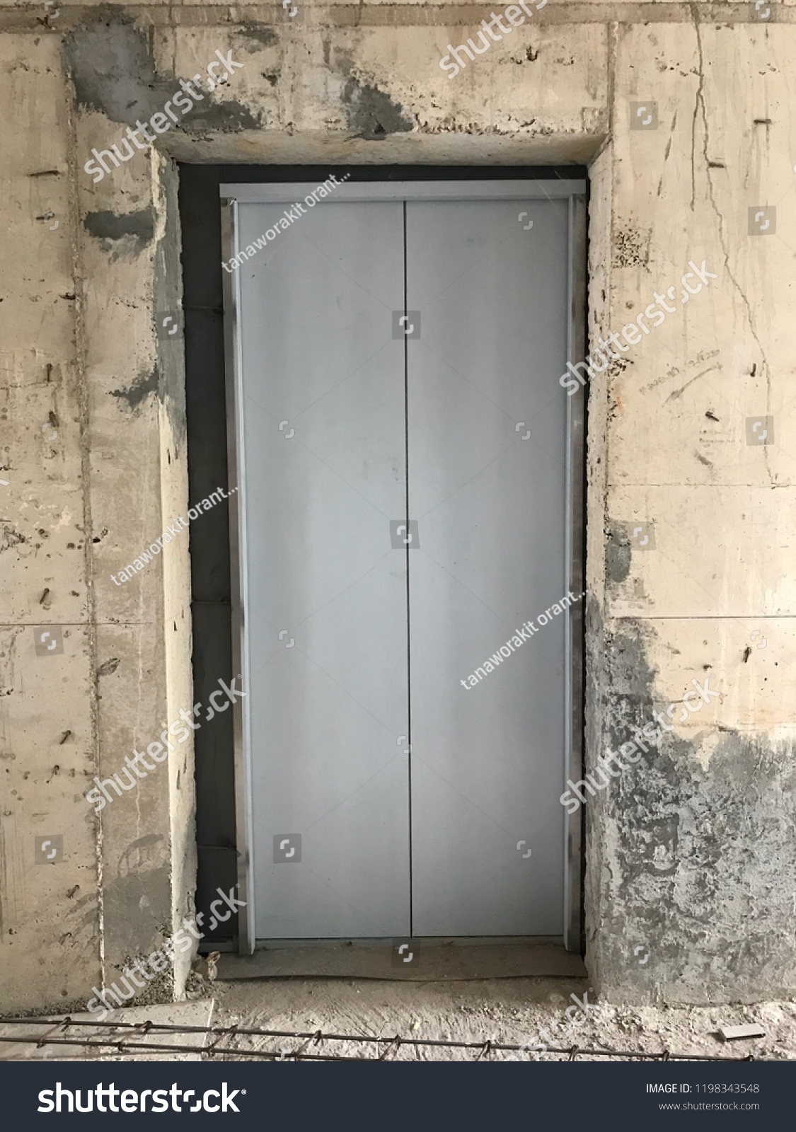 Elevator Under Construction Elevator Instruction Site Stock Photo (Edit ...