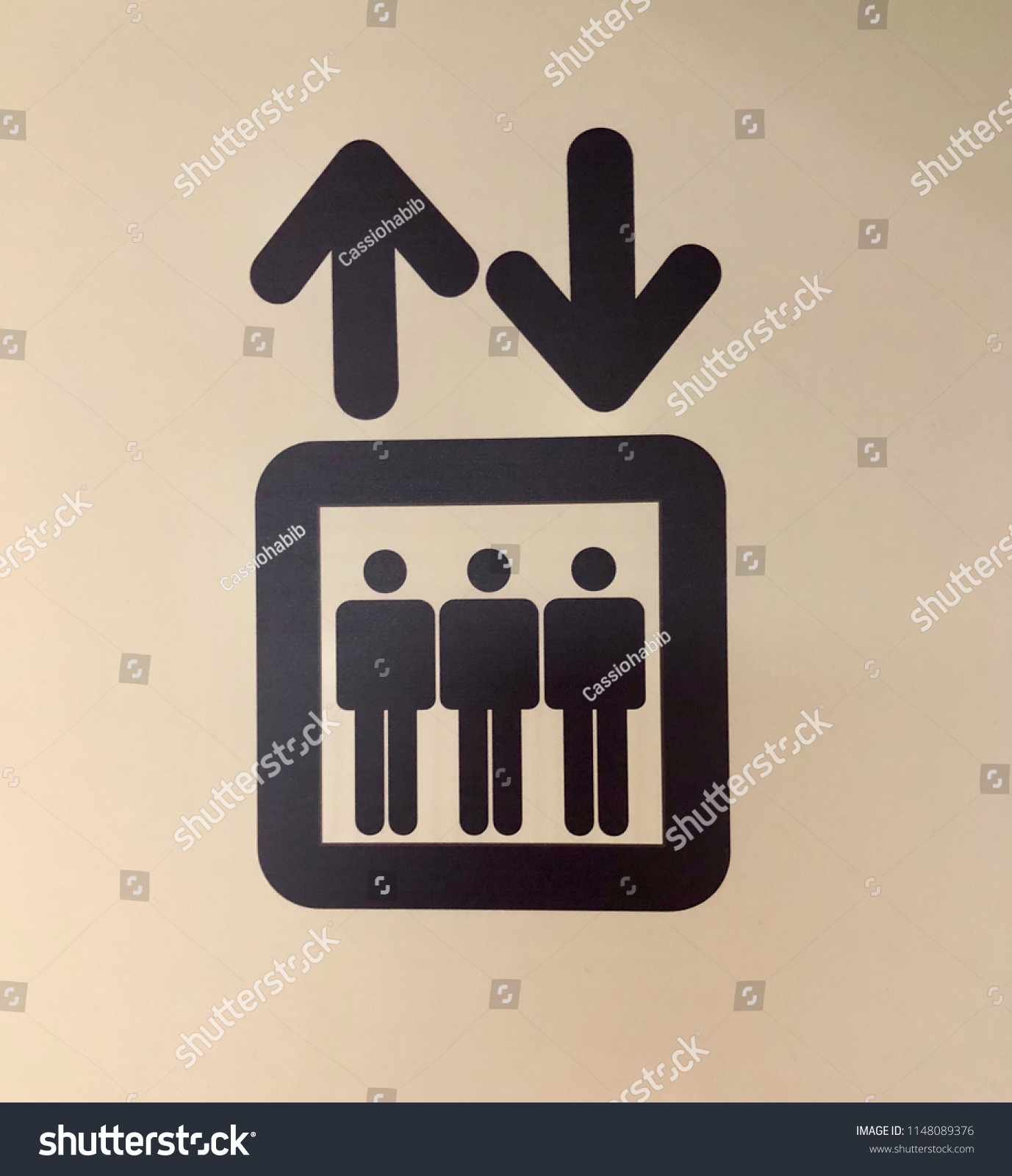 Elevator Wall Sign Stock Photo 1148089376 | Shutterstock
