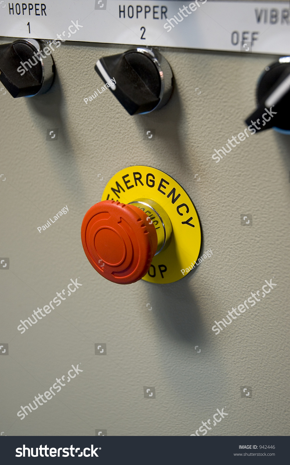 Emergency Stop Button Stock Photo (Edit Now) 942446
