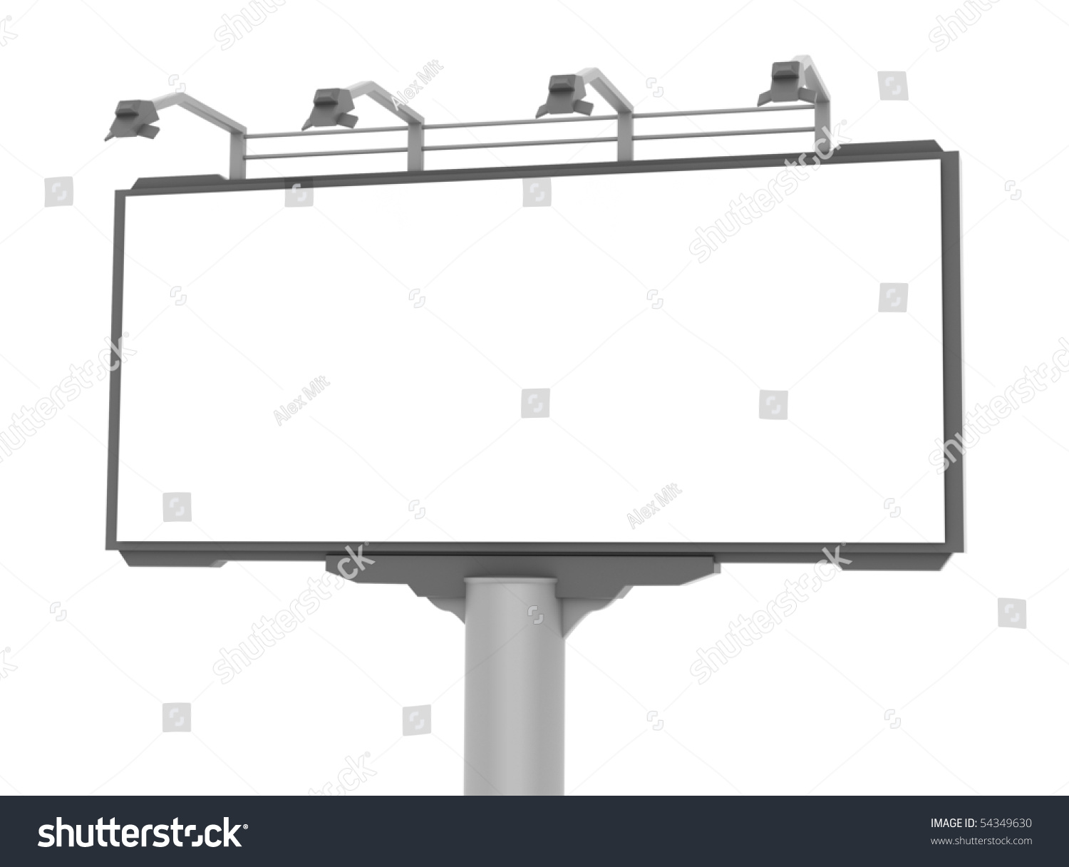 Empty Advertisement Hoarding Stock Illustration 54349630
