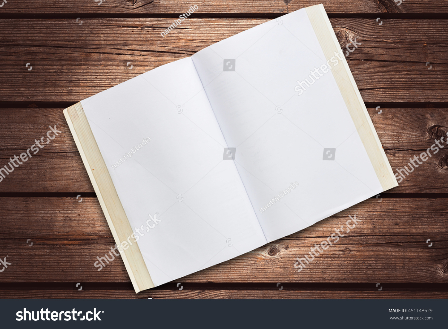 Empty Book Open On Table Stock Photo 451148629 | Shutterstock