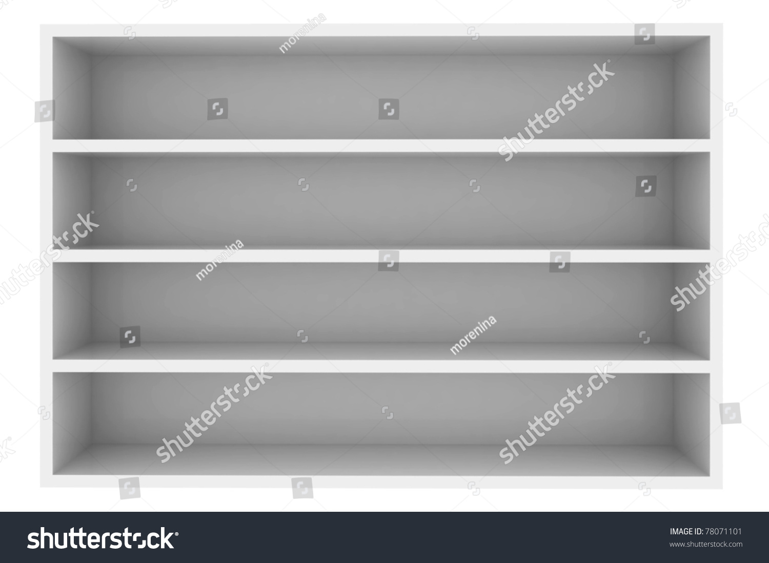 Empty Bookshelf Stock Illustration 78071101 | Shutterstock