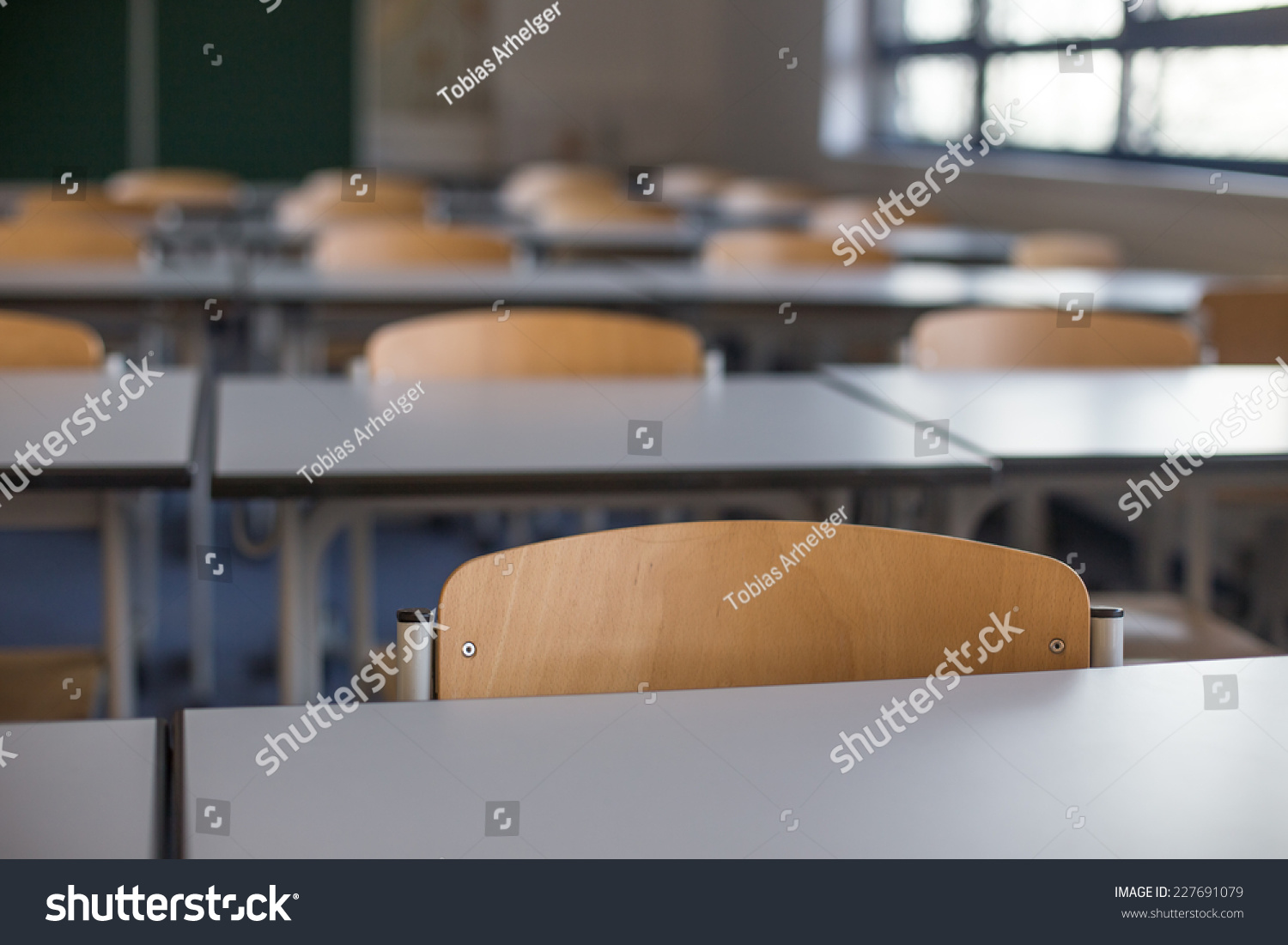 Empty Classroom Background Stock Photo (Edit Now) 227691079