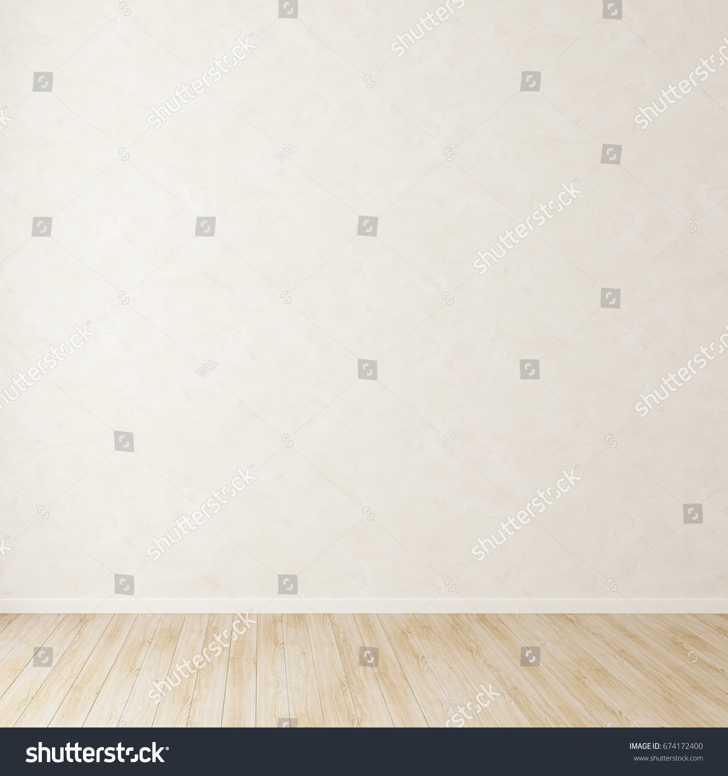 Empty Interior Wall 3d Rendering Stock Illustration 674172400