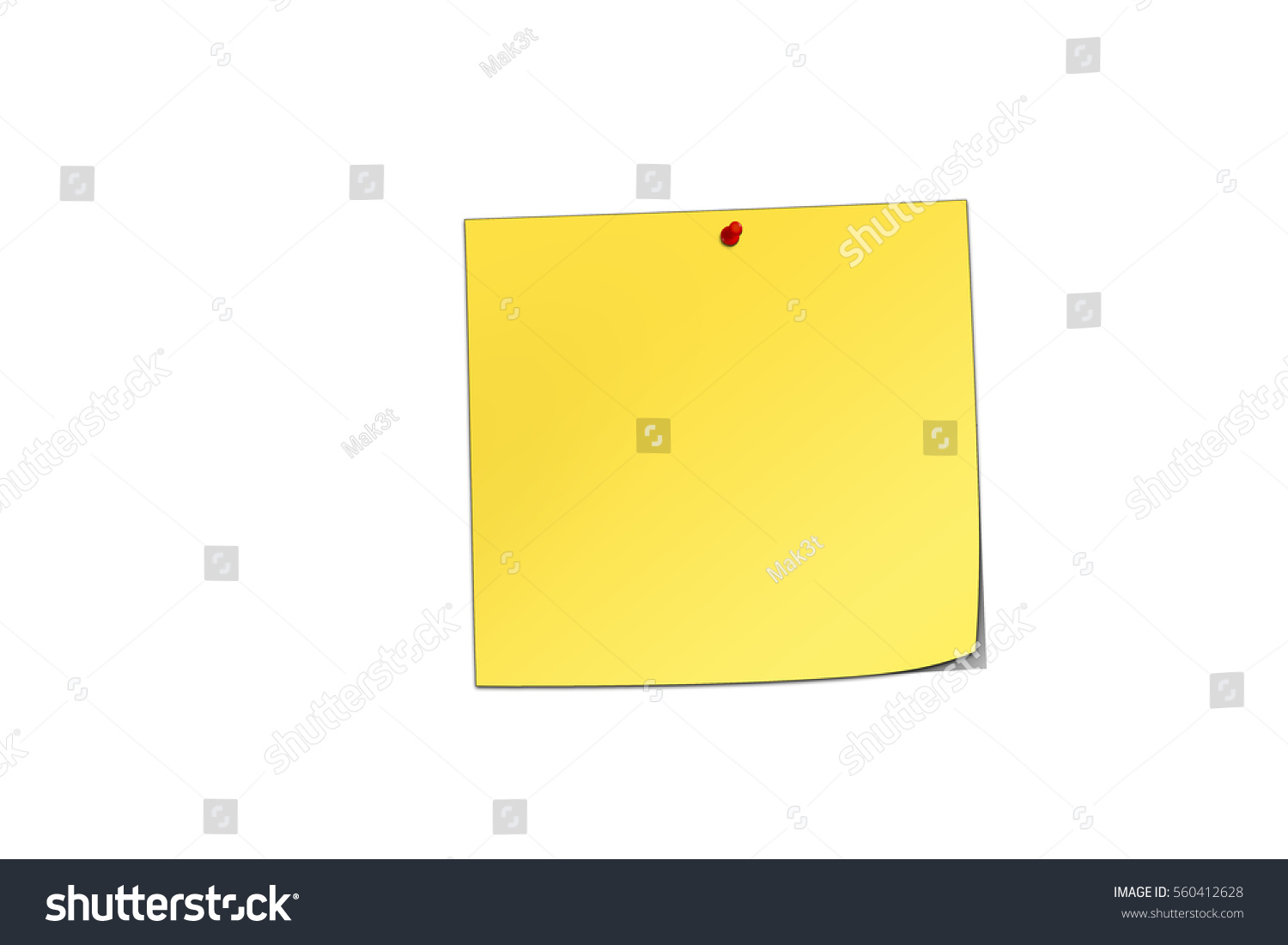 Empty Pinned Postit Stock Illustration 560412628 - Shutterstock