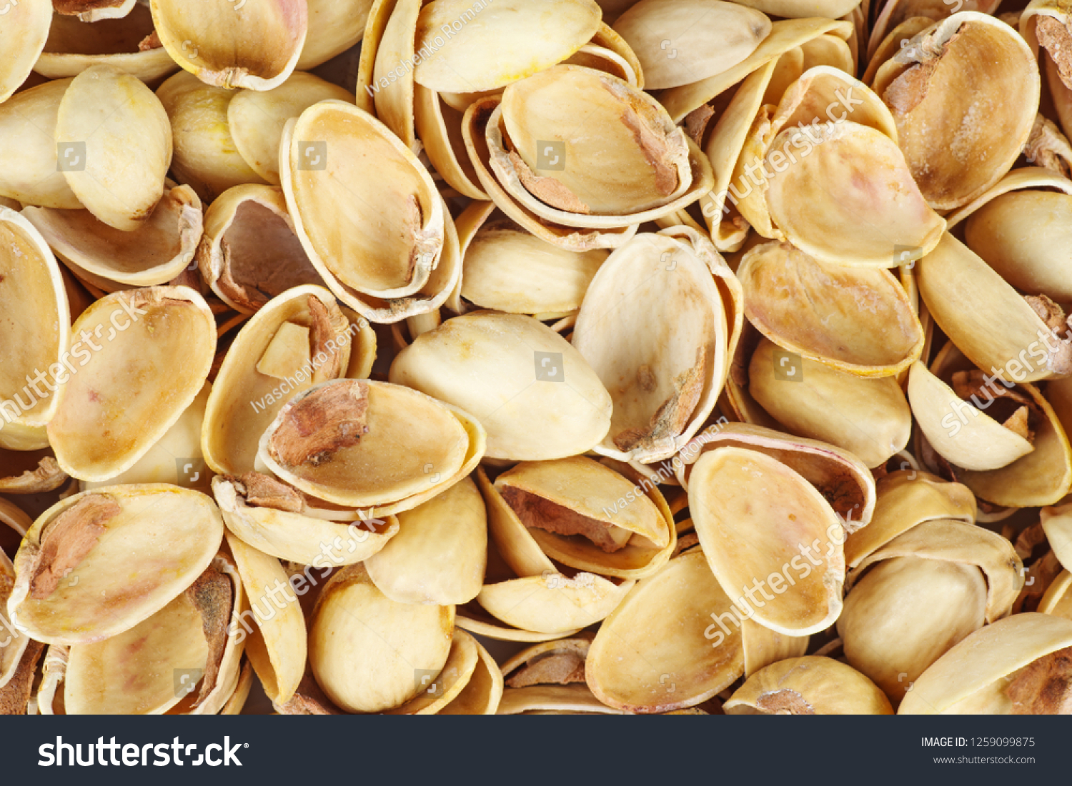 Empty Pistachio Shells Background Stock Photo (Edit Now) 1259099875