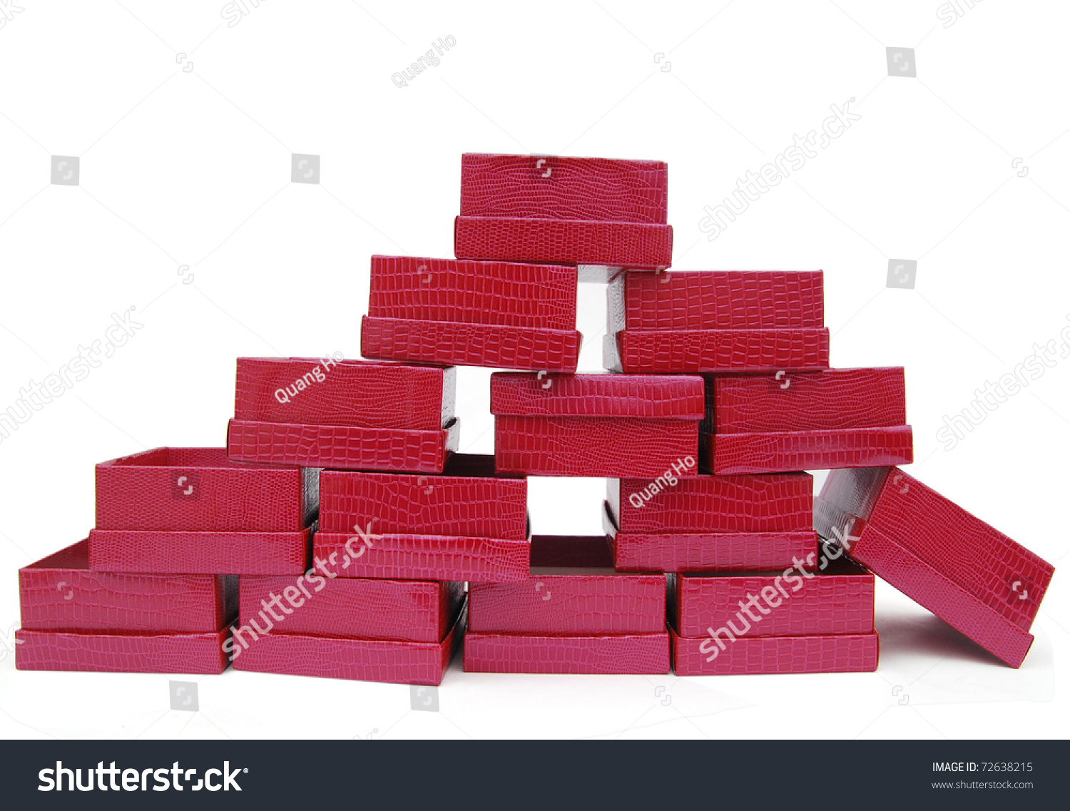 Empty Red Boxes On Stacking Stock Photo (Edit Now) 72638215